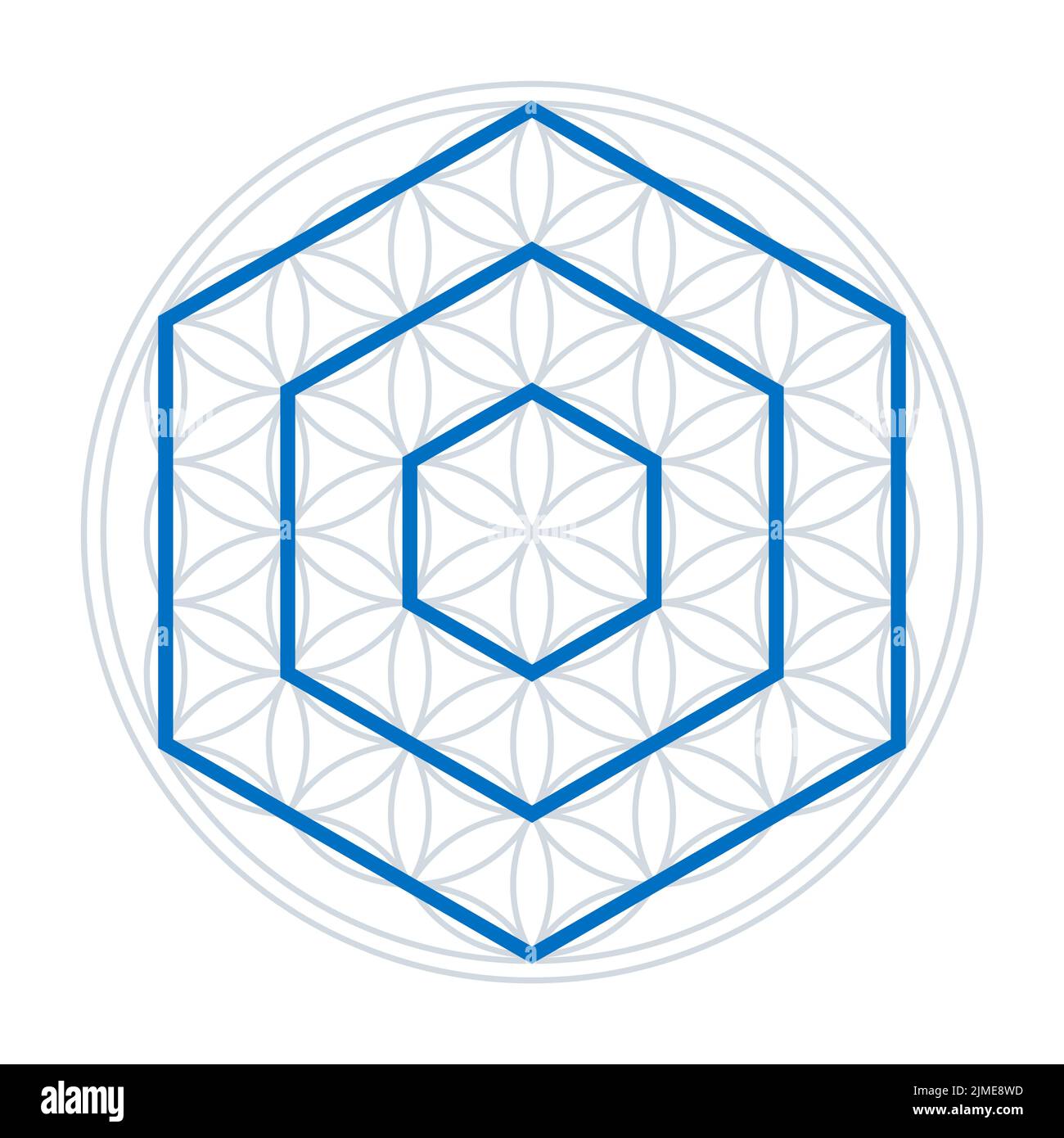 Overlapping hexagons pattern Cut Out Stock Images & Pictures - Alamy