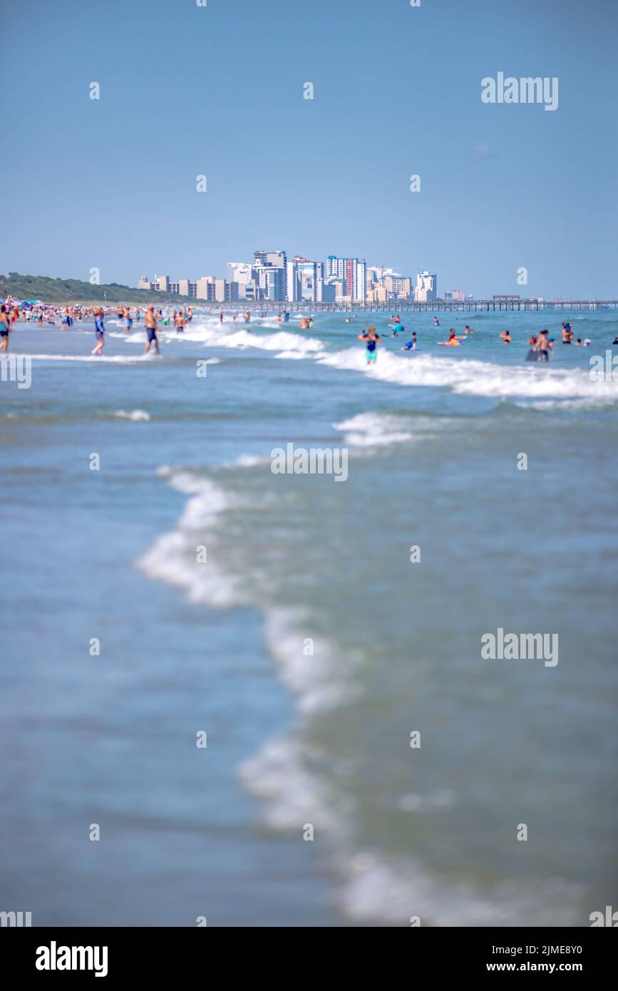 Busy with people myrtle beach on a hot summer day Stock Photo - Alamy