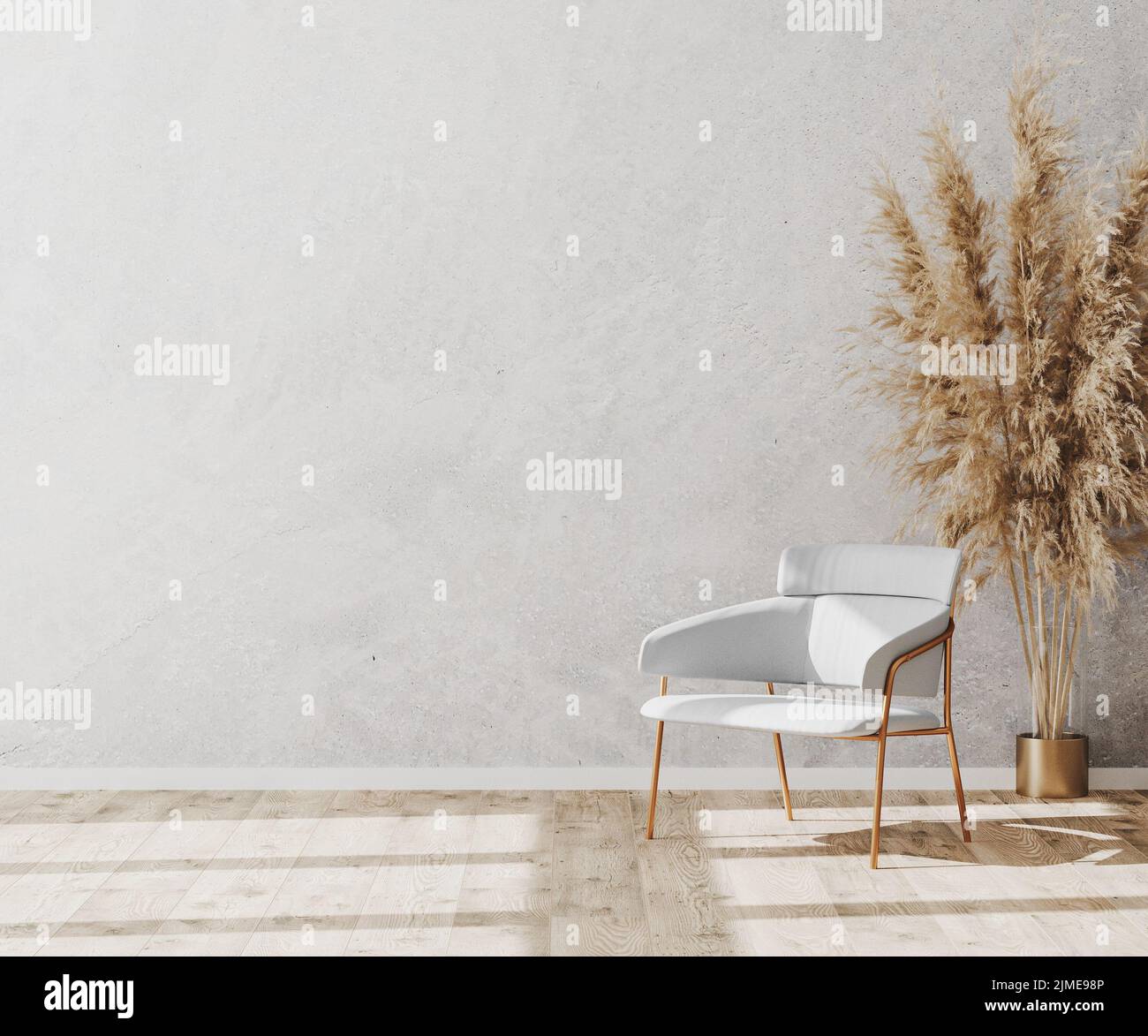 Bright minimalistic contemporary empty room interior design with luxury ...