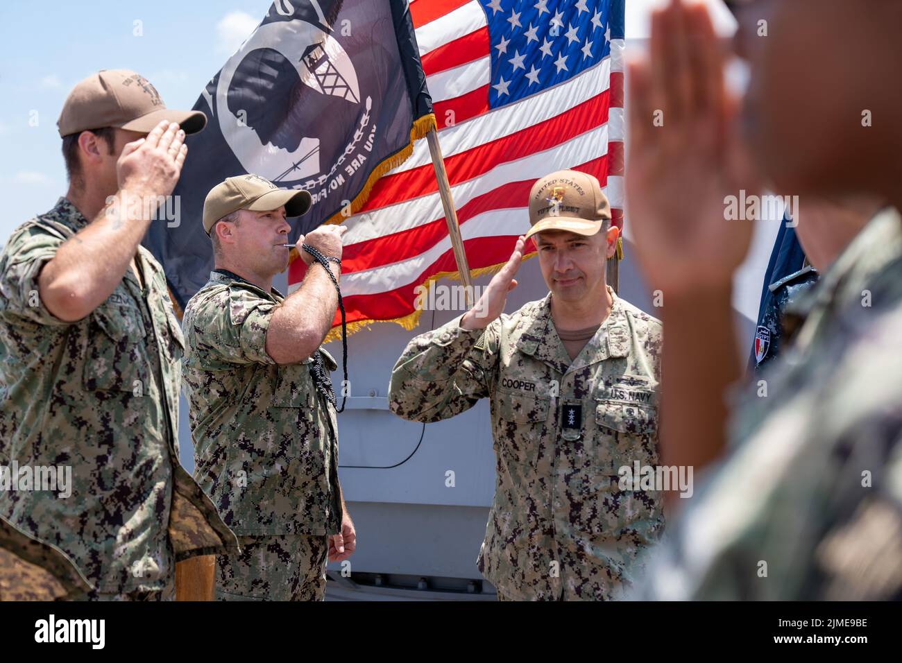 Alexandria Egypt 4th Aug 2022 Vice Adm Brad Cooper Commander Of U
