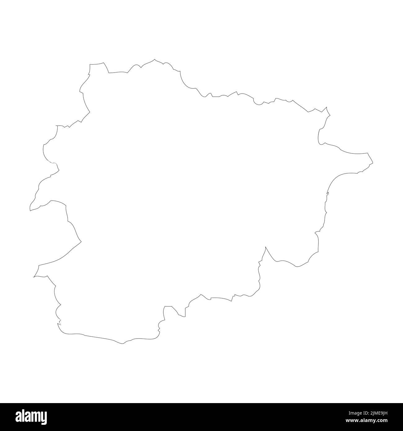Andorra vector country map outline Stock Vector Image & Art - Alamy