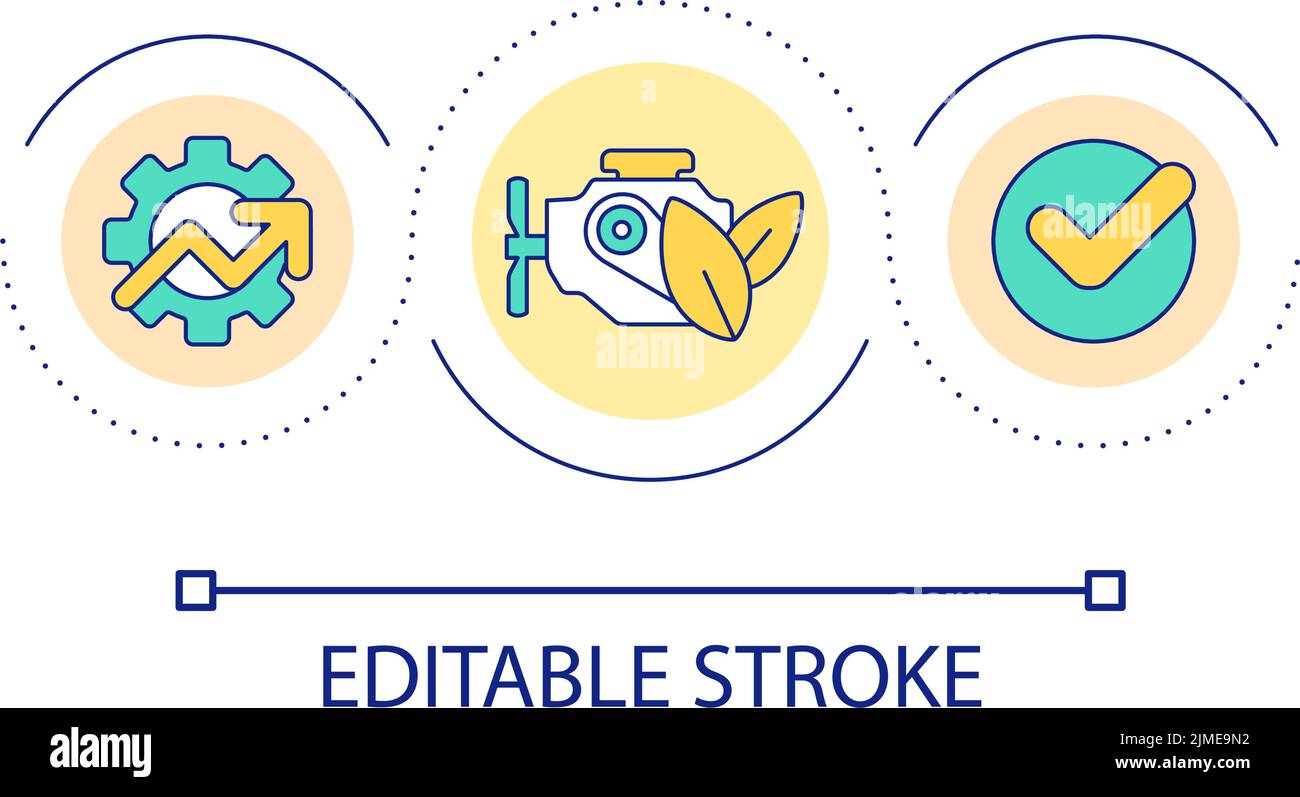 Environmentally friendly motor loop concept icon Stock Vector Image ...