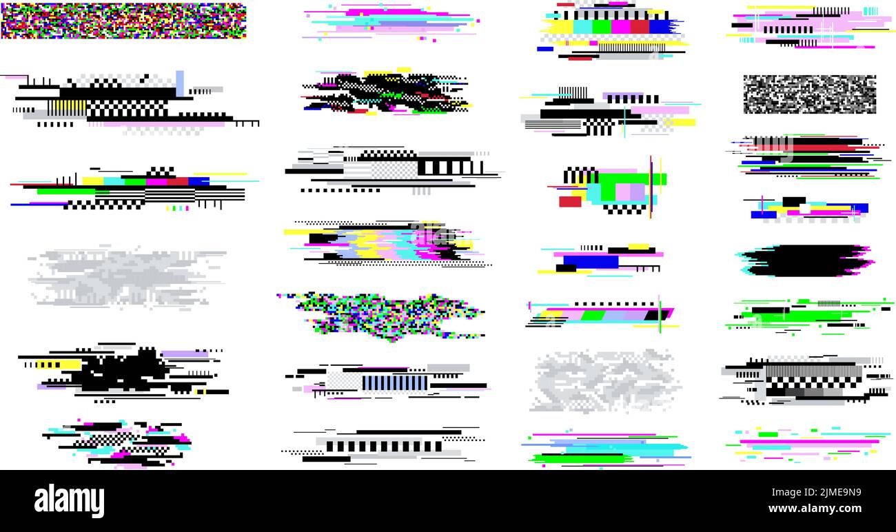 Tv static glitch Stock Vector Images - Alamy
