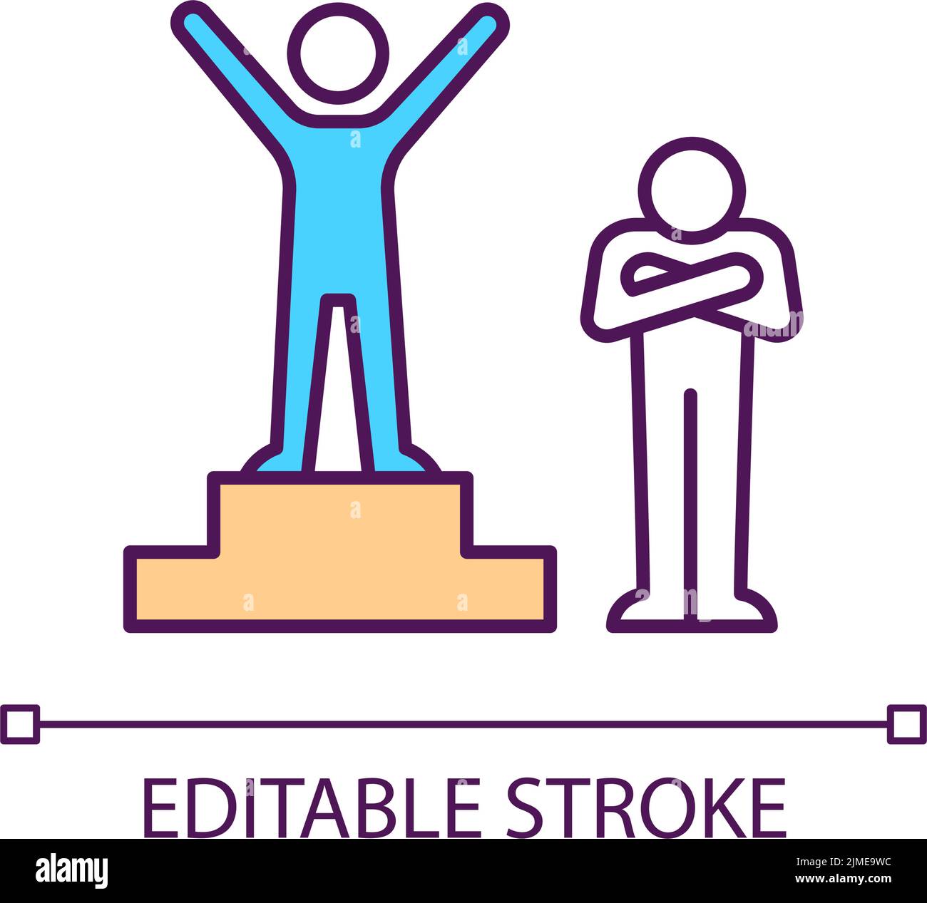 Winner and loser RGB color icon Stock Vector Image & Art - Alamy