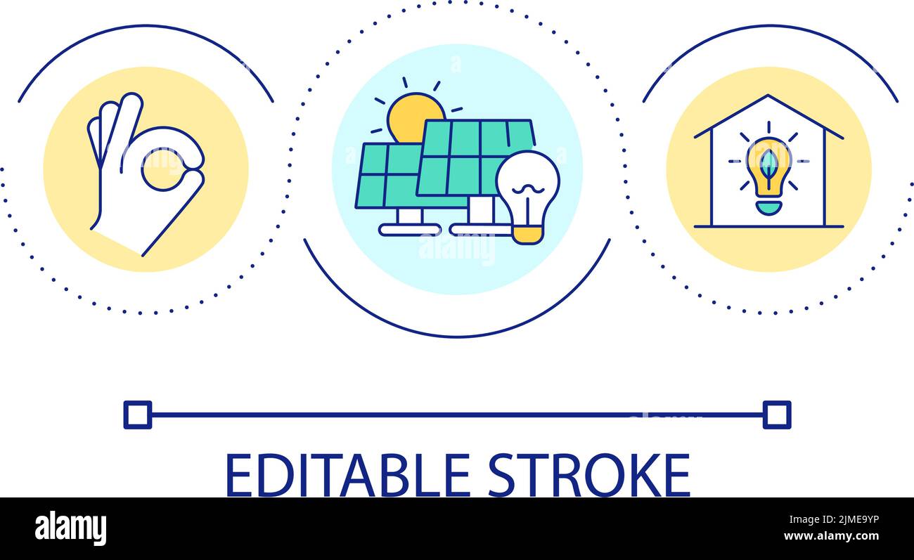 Solar energy loop concept icon Stock Vector Image & Art - Alamy