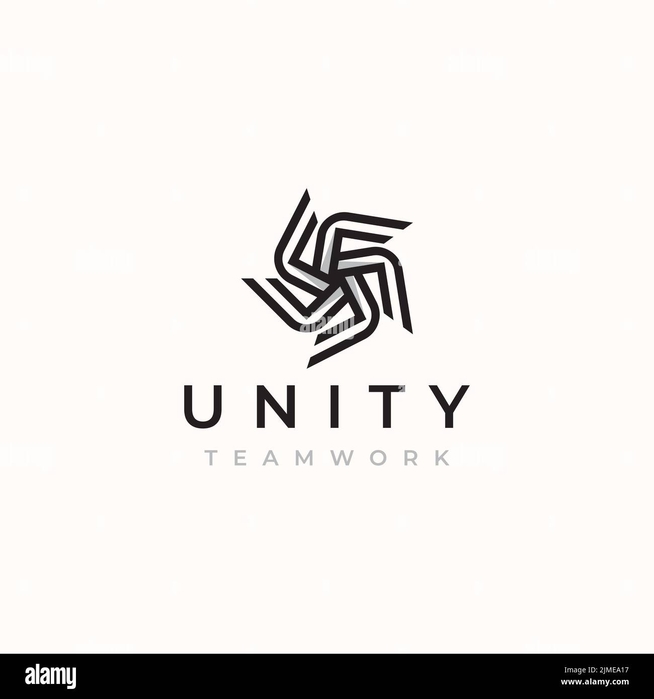 A vector illustration of the Unity Teamwork Monogram logo template ...