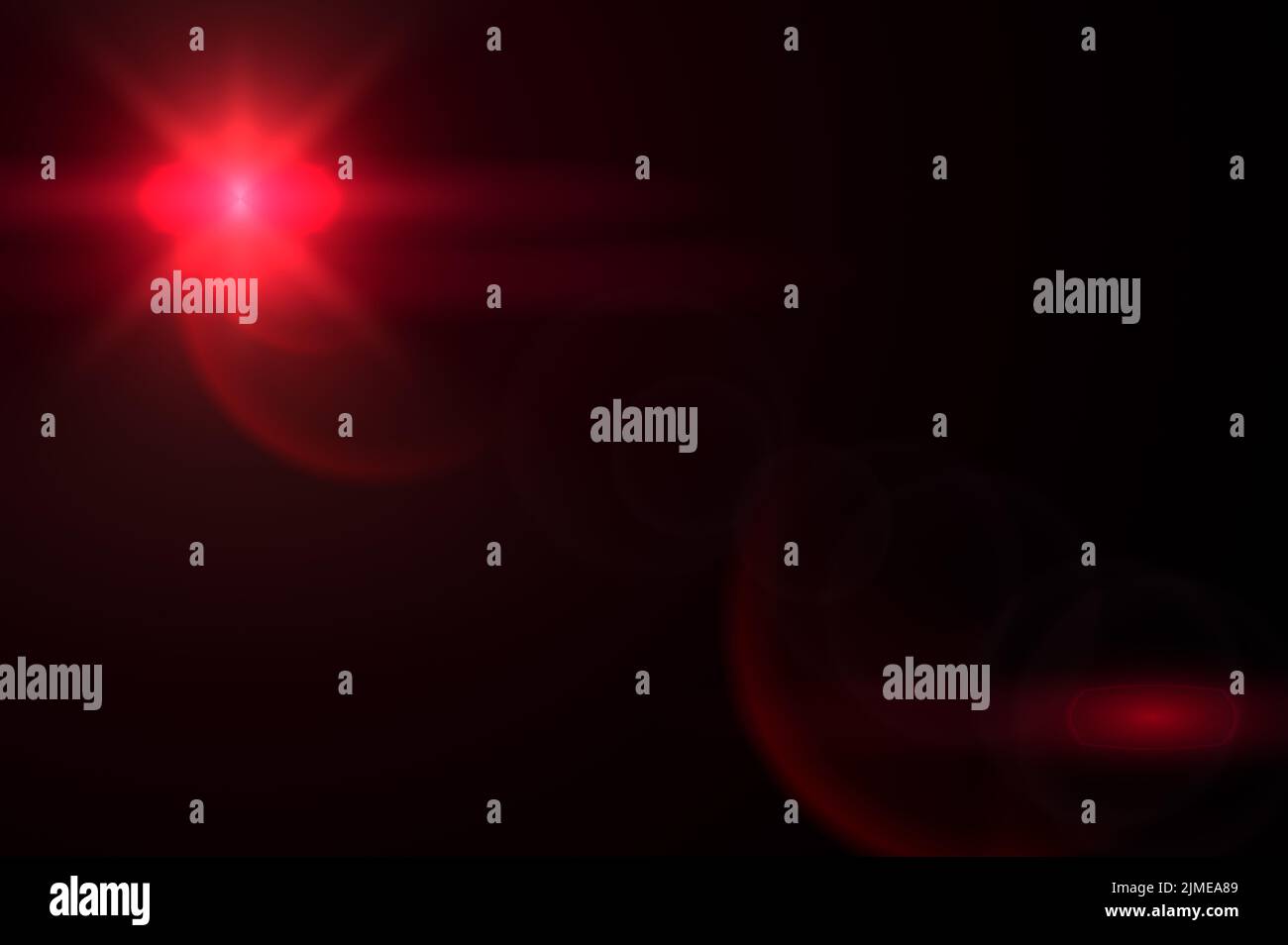 Lens Flare, red Flare on black background. Optical Flare effect ...
