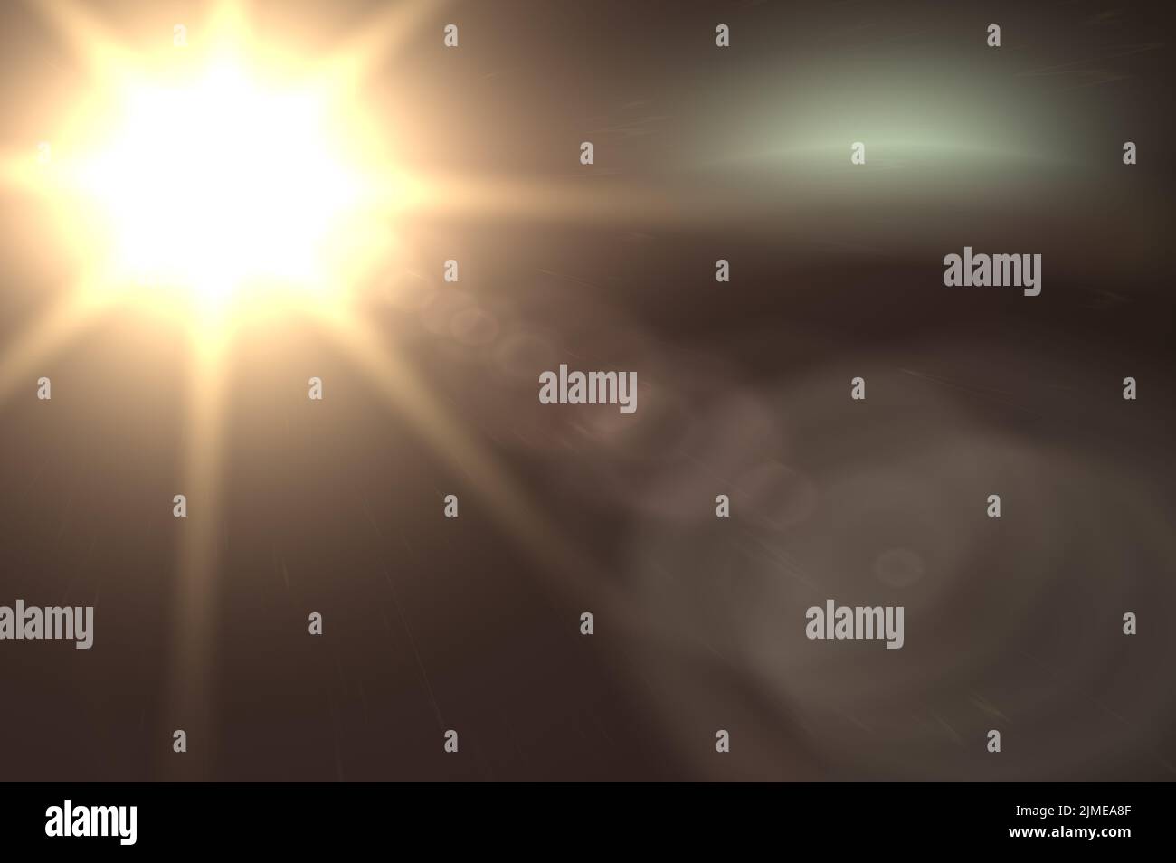Sun rays light isolated on black background for overlay design. Lens ...