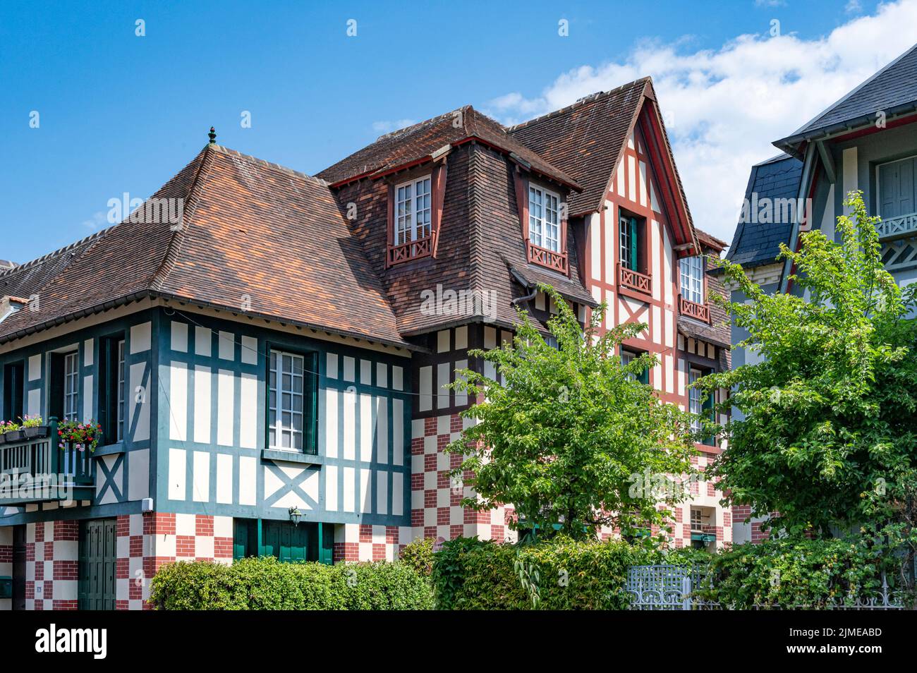 Typical Norman half-timber houses in Deauville, Normandy, France Stock ...