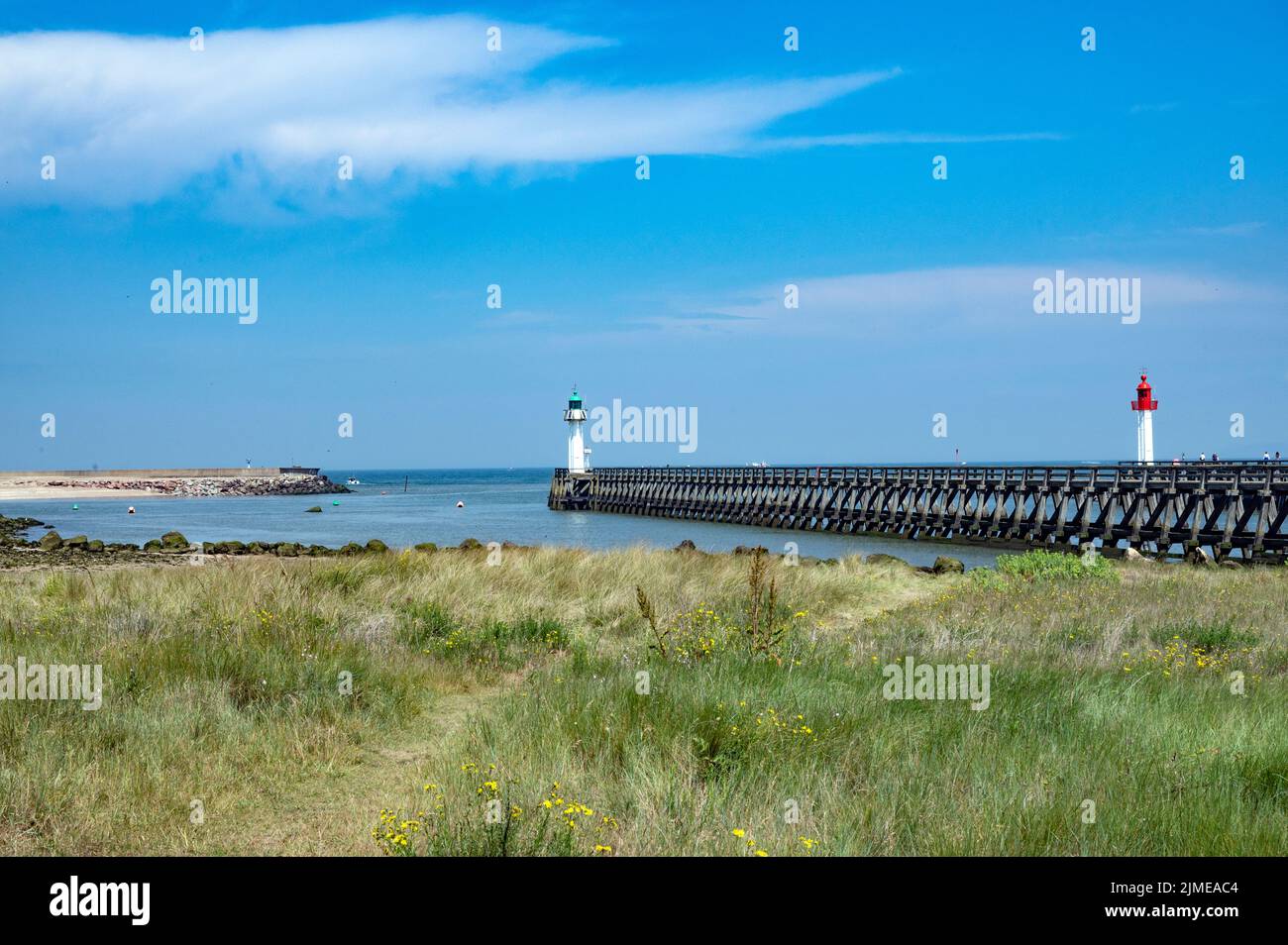 The mouth of the Touques river in Normandy, France Stock Photo - Alamy