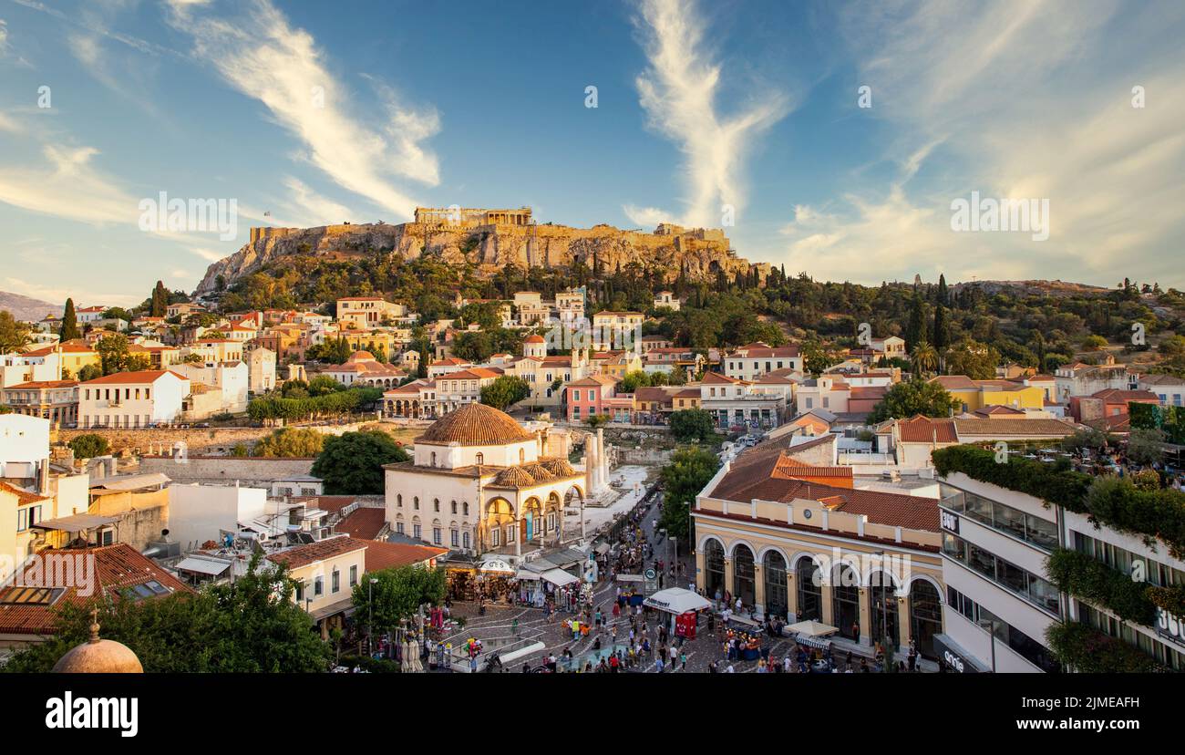 Aerial view of the acropolis in athens hi-res stock photography and images - Alamy