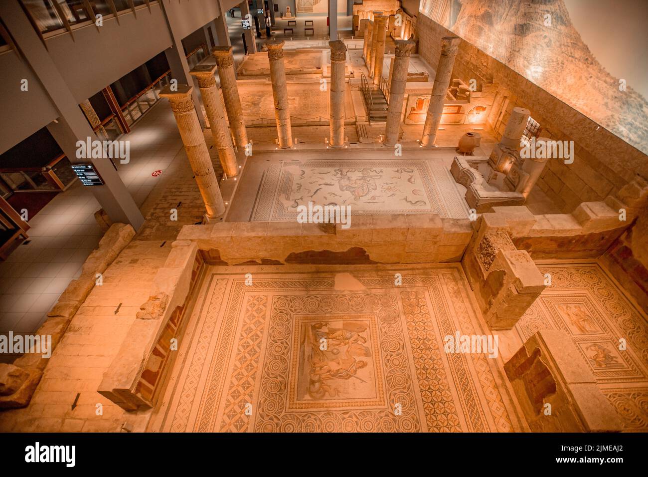 The interior of Zeugma Mosaics Museum in Gaziantep, Turkey Stock Photo ...