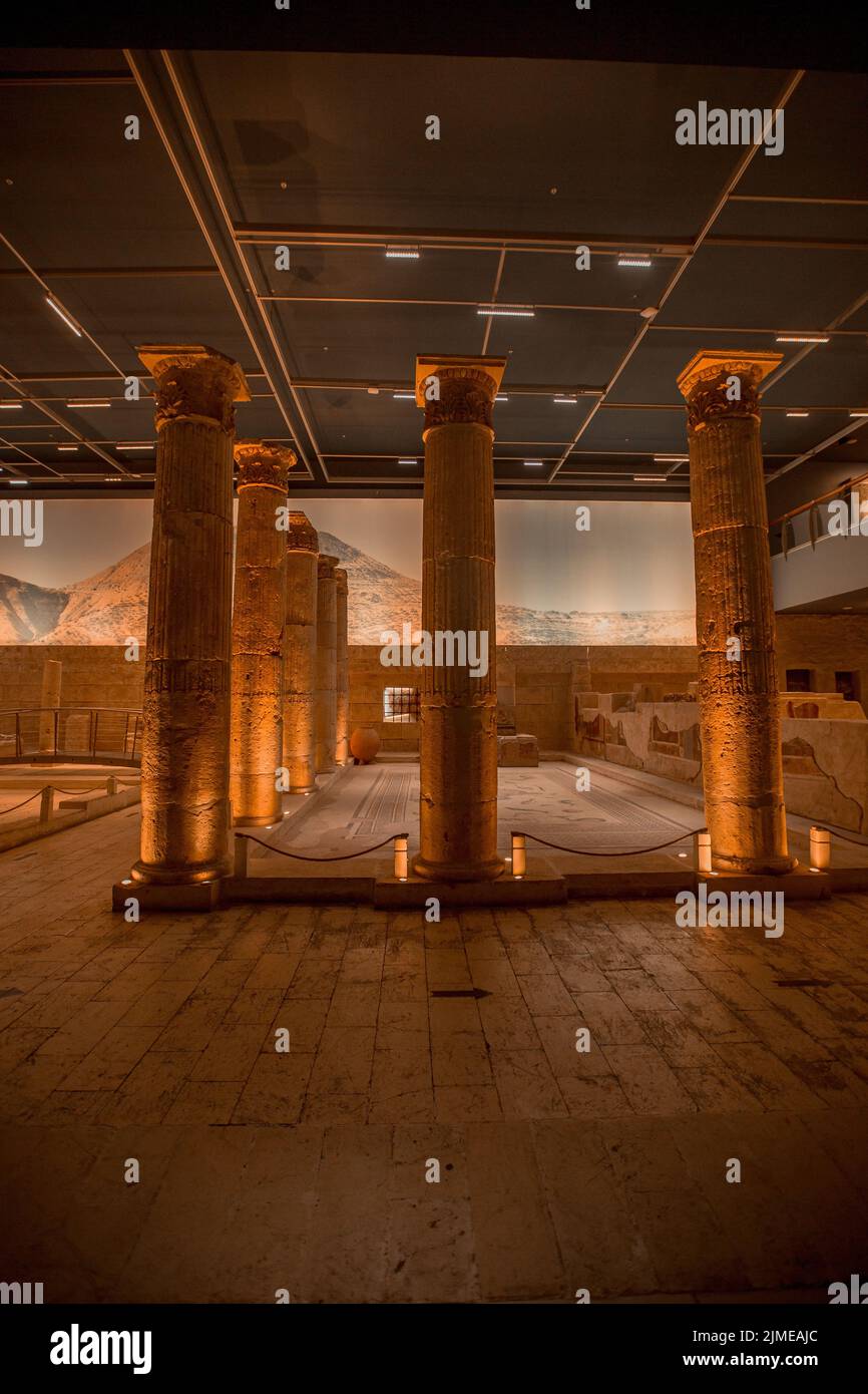 The interior of Zeugma Mosaics Museum in Gaziantep, Turkey Stock Photo ...
