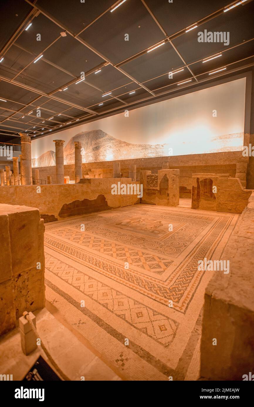 The interior of Zeugma Mosaics Museum in Gaziantep, Turkey Stock Photo ...