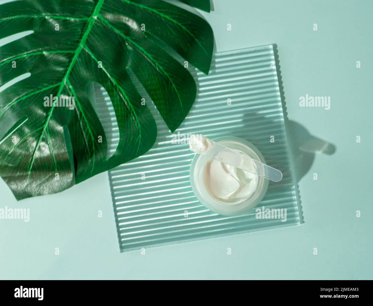 Cosmetic cream aesthetic layer topview, copyspace Stock Photo - Alamy