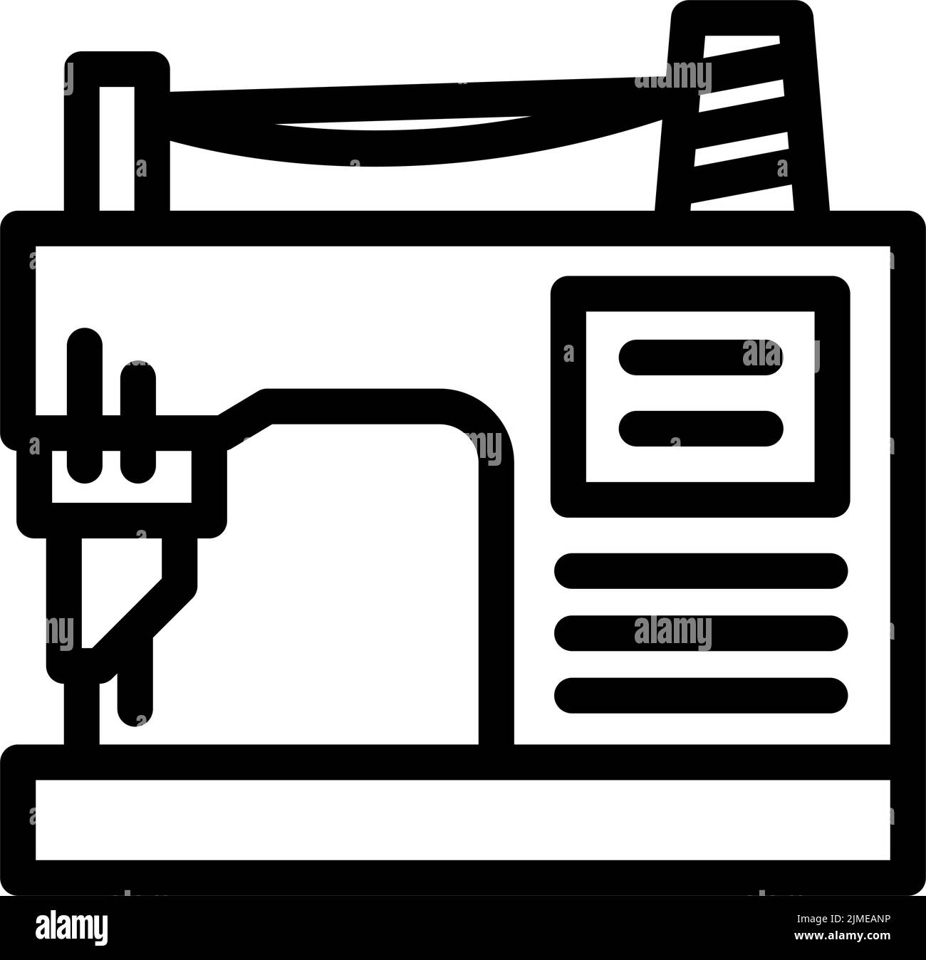 Sewing Machine Line Icon Vector Illustration Stock Vector Image And Art