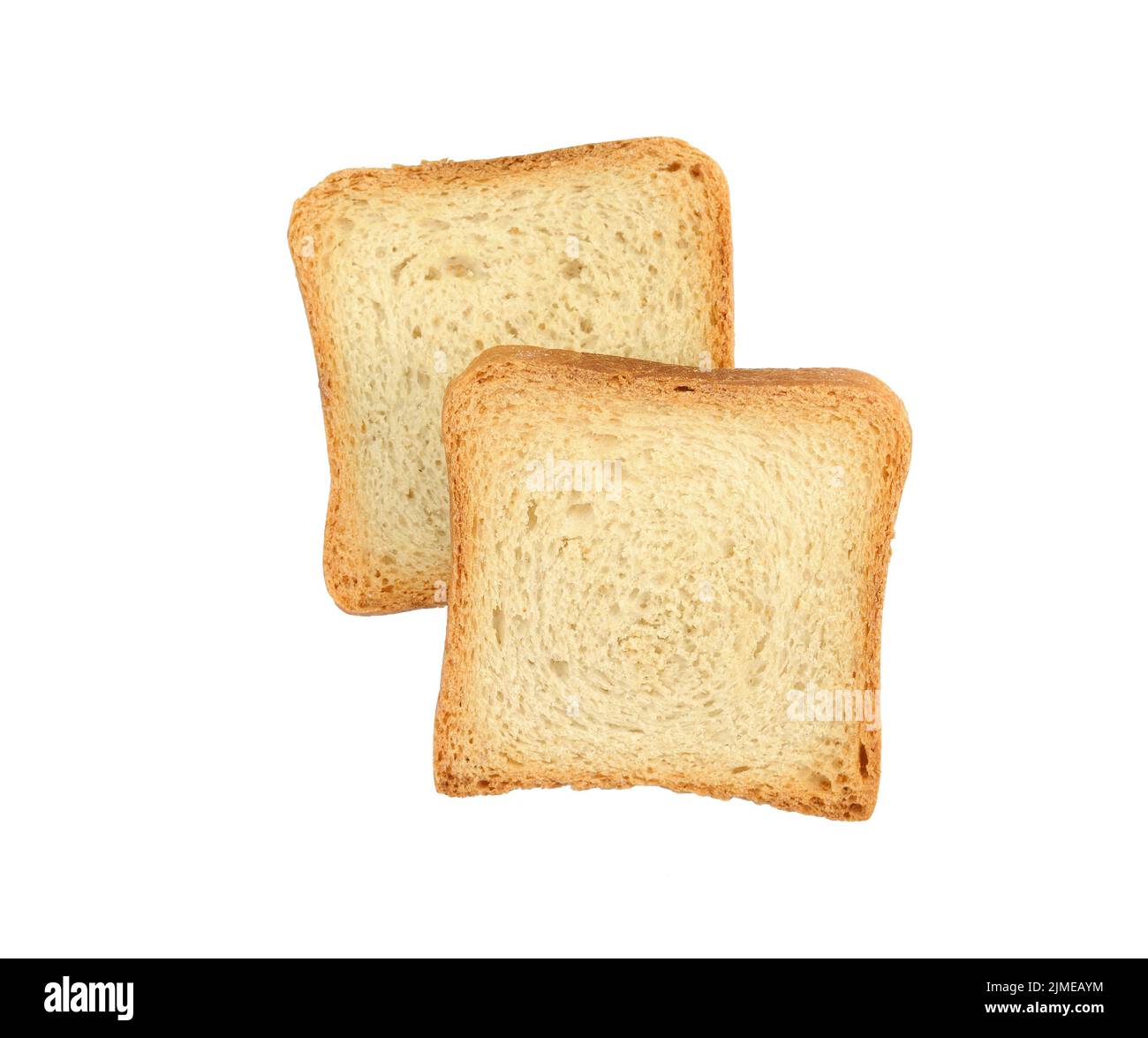 Integral whole wheat toast bread slices isolated on white background ...
