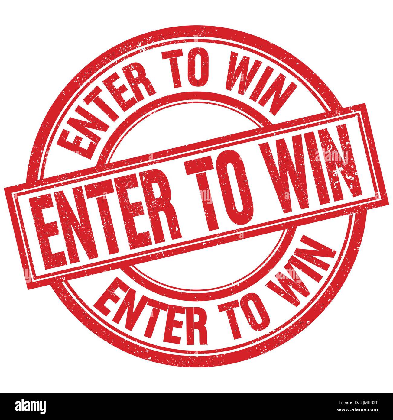 ENTER TO WIN text written word on red round stamp sign Stock Photo - Alamy
