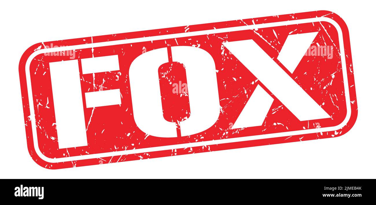 FOX text written on red grungy stamp sign Stock Photo - Alamy