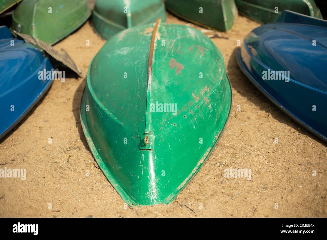 Coloured boat on sand hi-res stock photography and images - Alamy