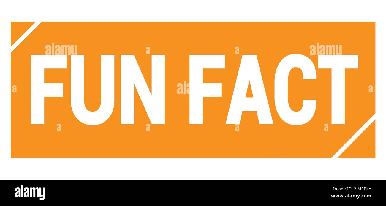 FUN FACT text written on orange grungy stamp sign Stock Photo - Alamy