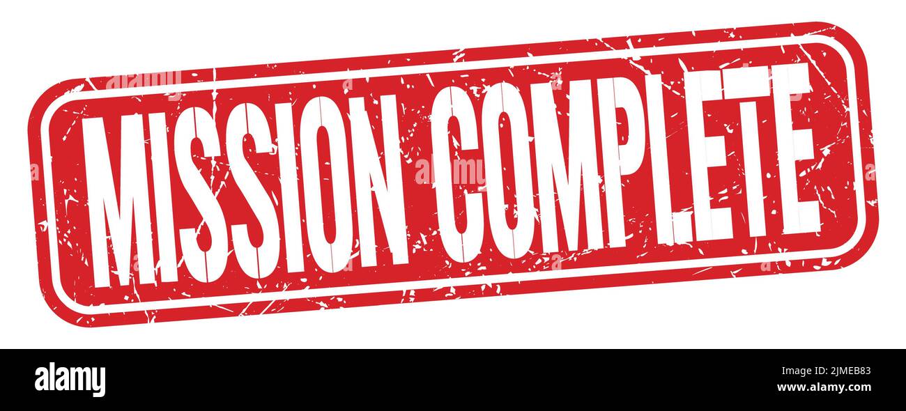 Mission complete text Cut Out Stock Images & Pictures - Alamy