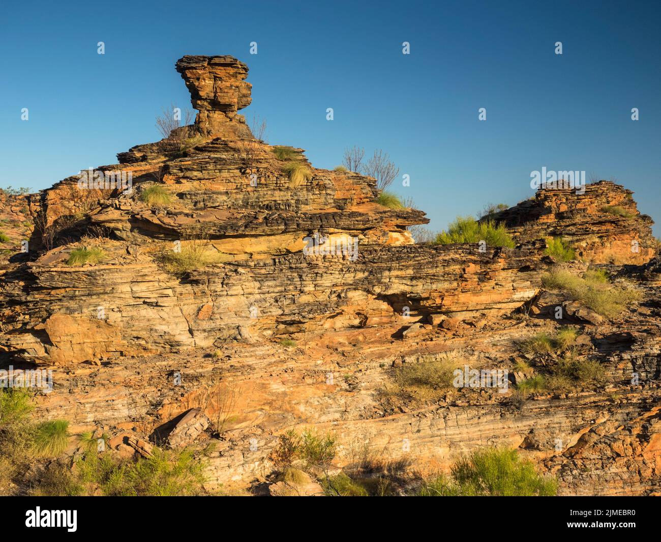 Quartz sandstone and congolmerate sedimentary karst rock formations ...