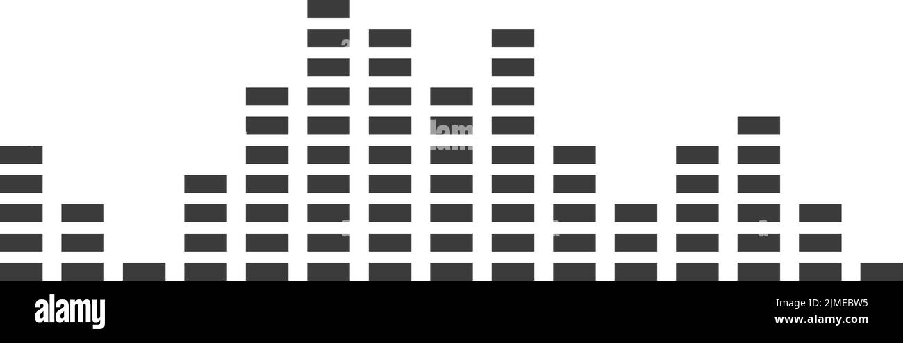 Music equalizer icon. Audio signal column chart Stock Vector Image ...