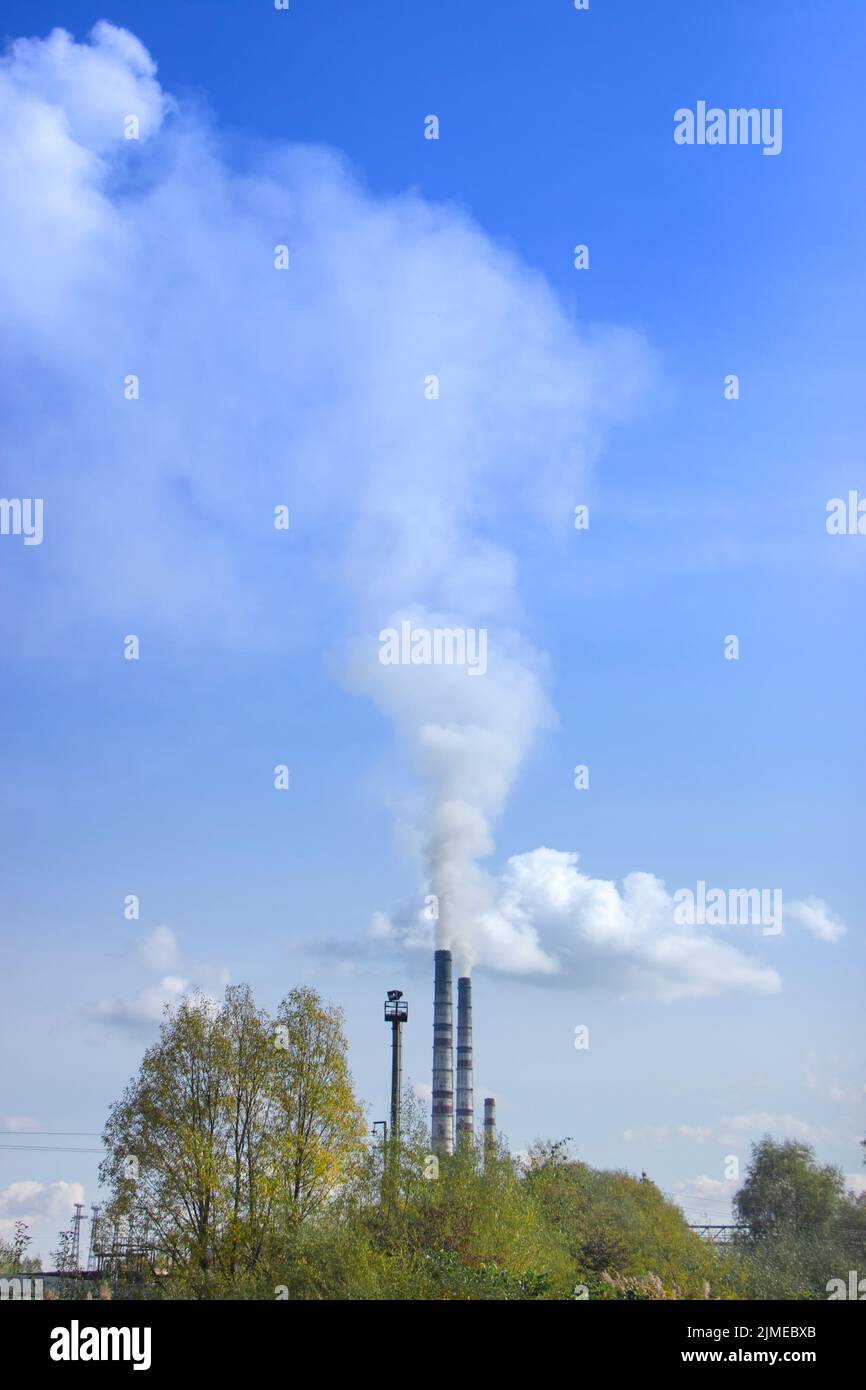 Smokestack in air from industry hi-res stock photography and images - Alamy