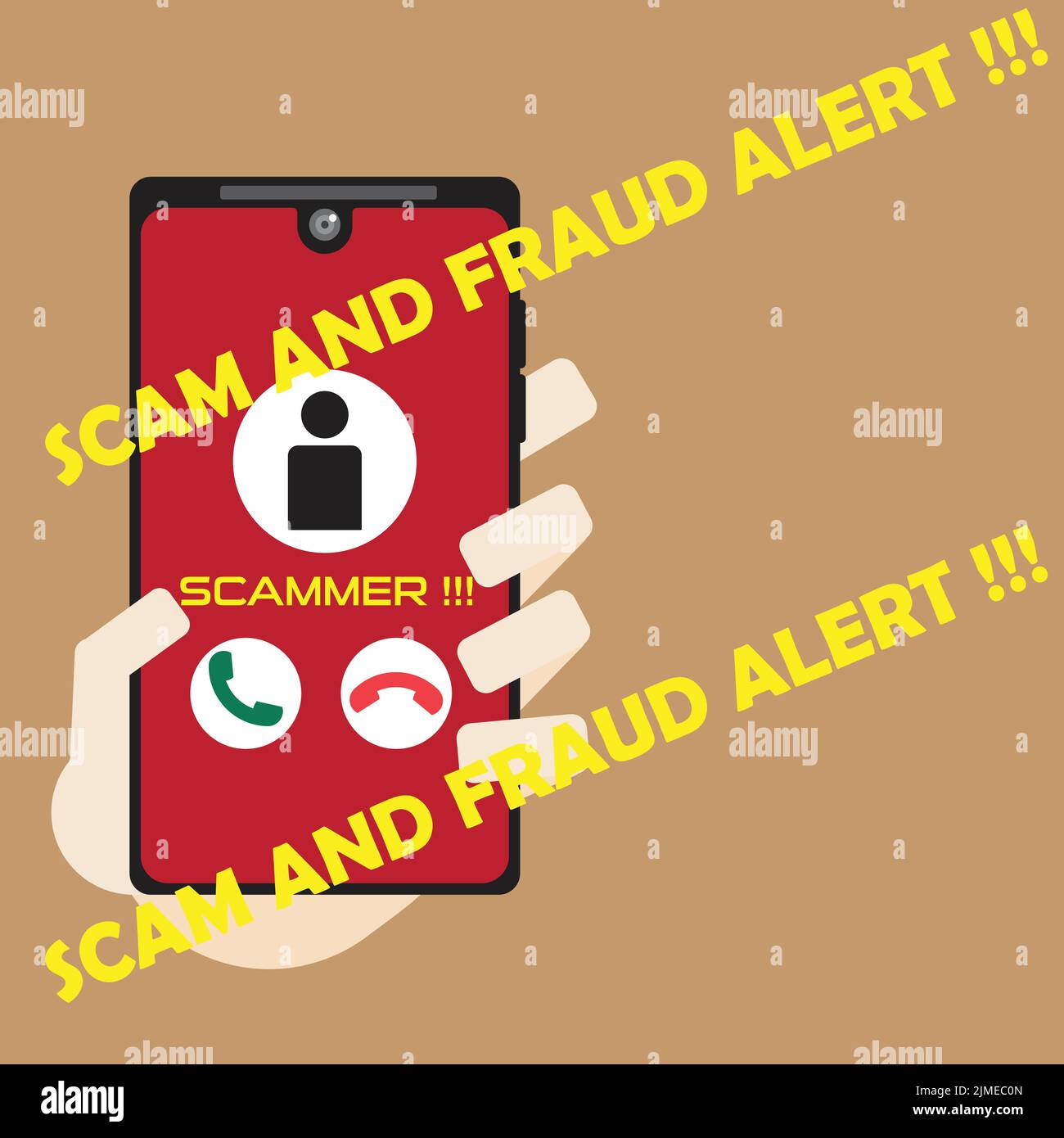 Scam Alert Hacker Attack And Web Security Vector Concept Phishing