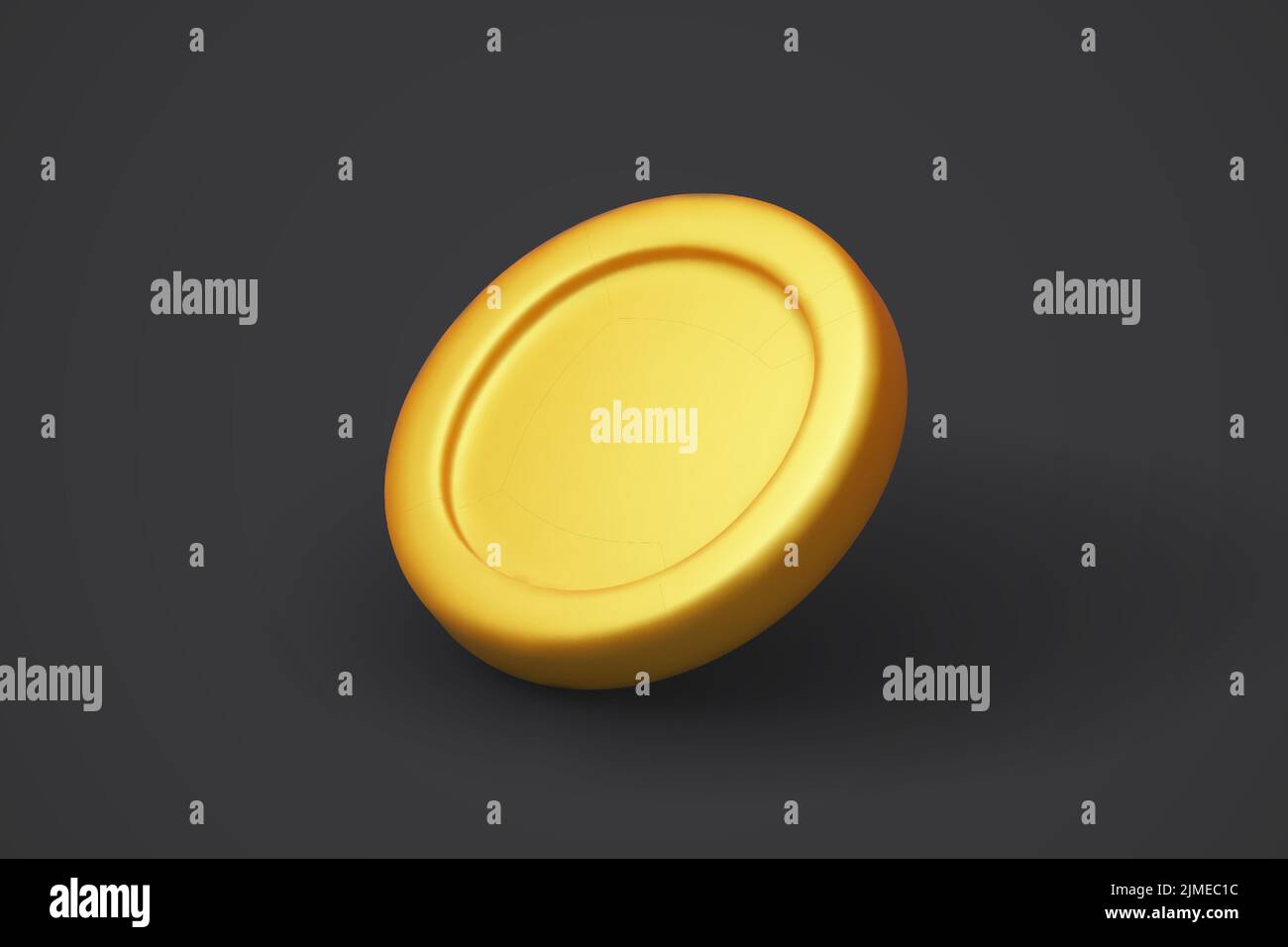 Blank 3D golden coin on grey background Stock Vector Image & Art - Alamy