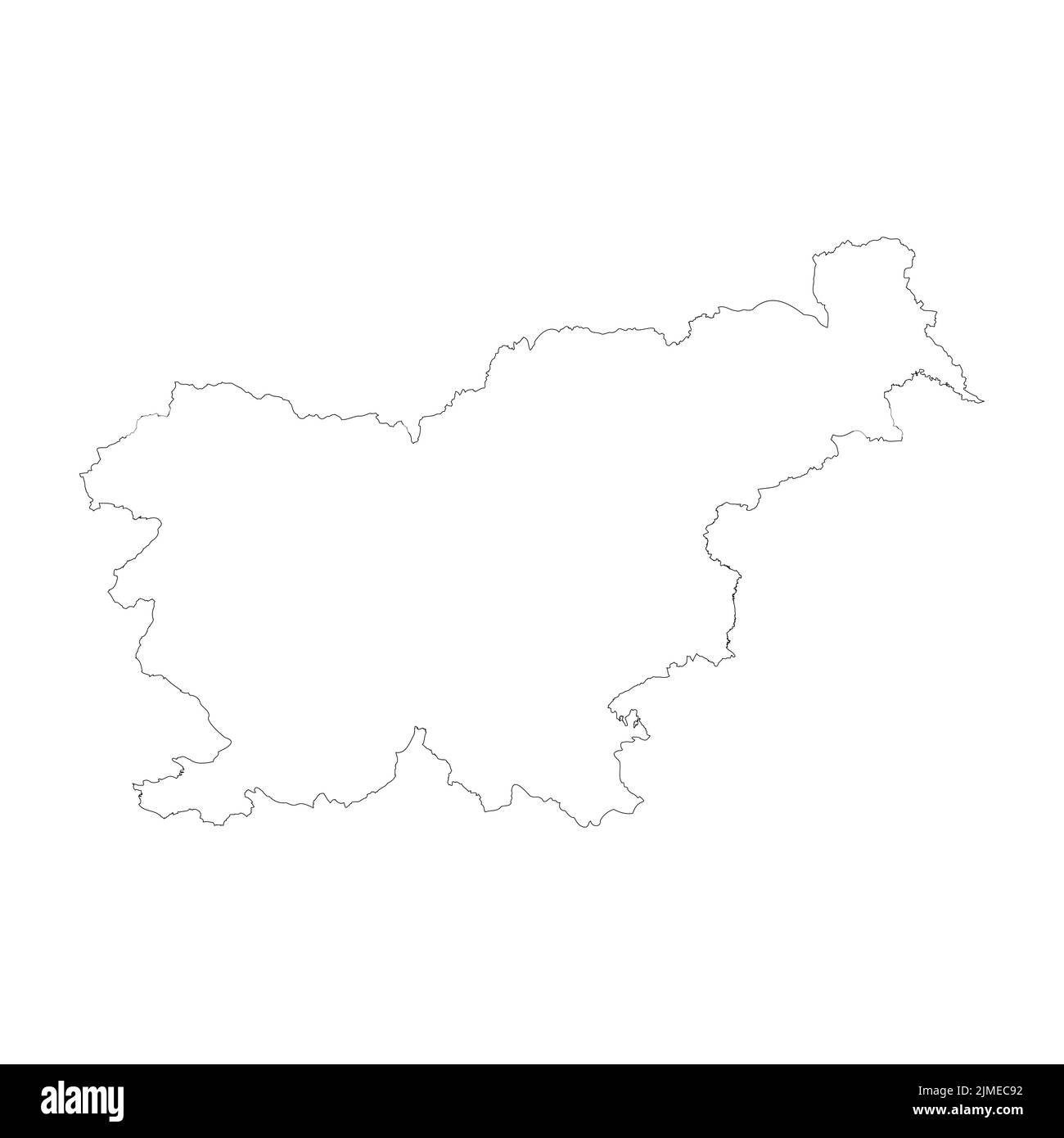 Slovenia vector country map outline Stock Vector Image & Art - Alamy