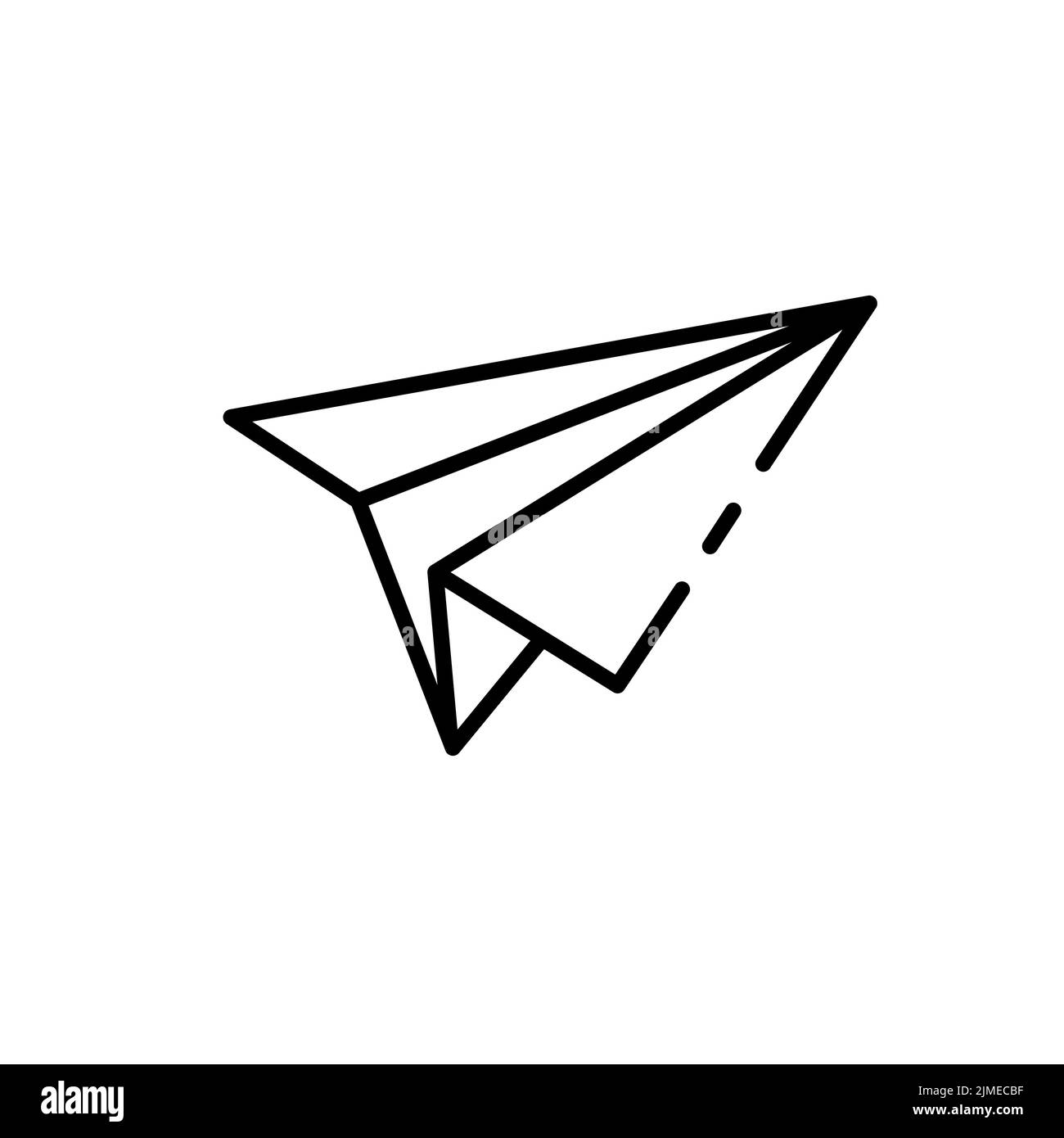 Paper plane thin line Black and White Stock Photos & Images - Alamy
