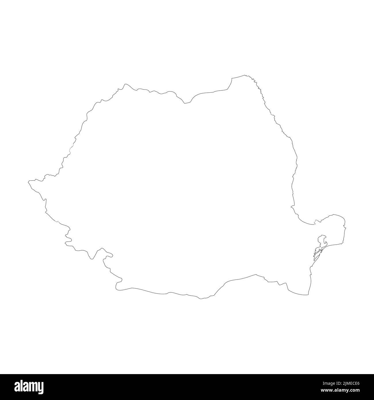 Romania vector country map outline Stock Vector Image & Art - Alamy