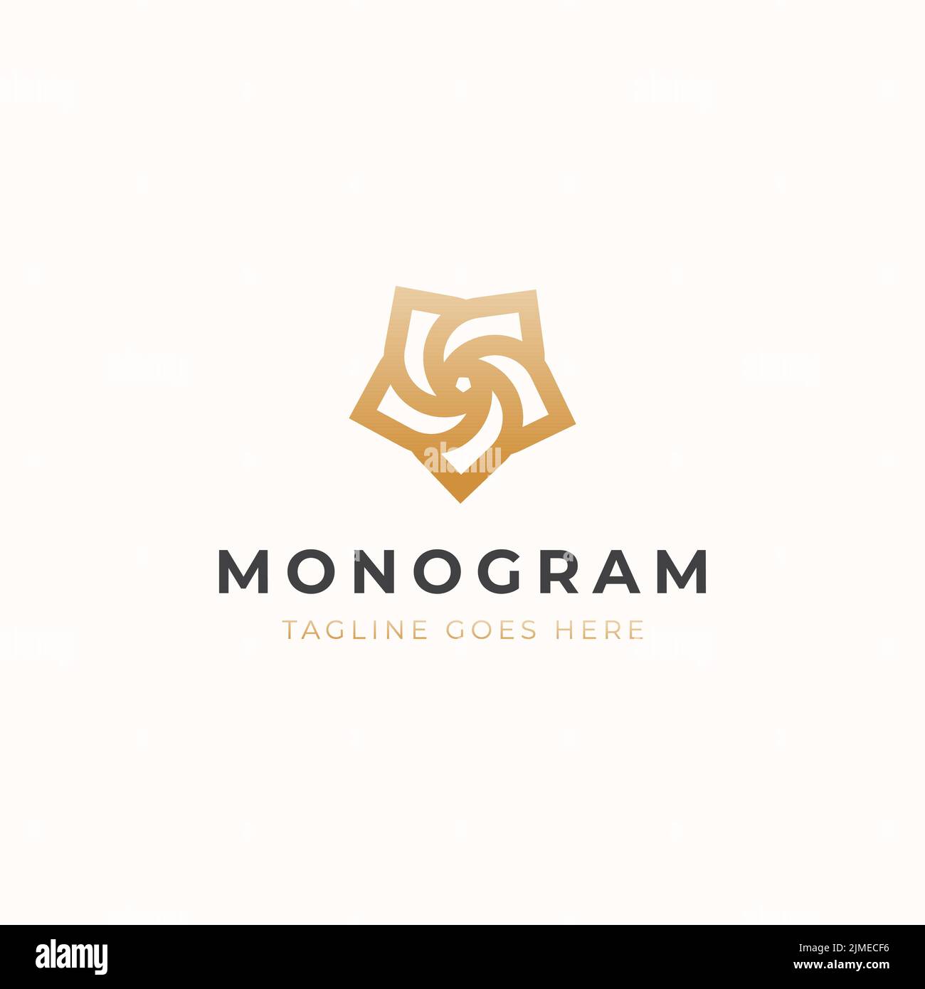 A monogram logo template vector illustration Stock Vector Image & Art ...