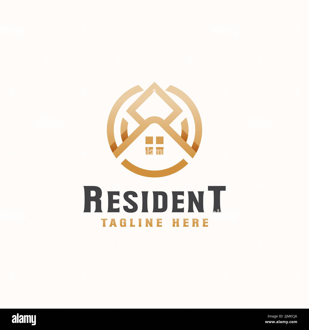 A vector illustration of the roof house real estate modern logo ...