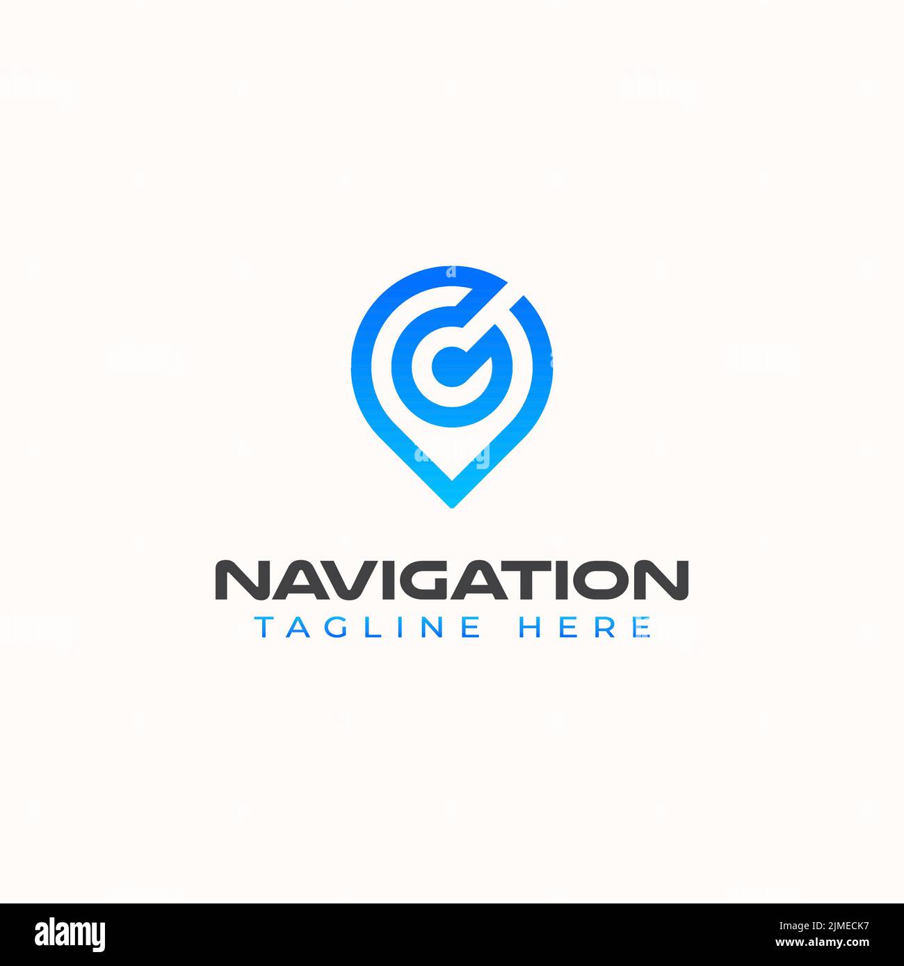 A vector illustration of the Navigation Monogram modern logo template ...