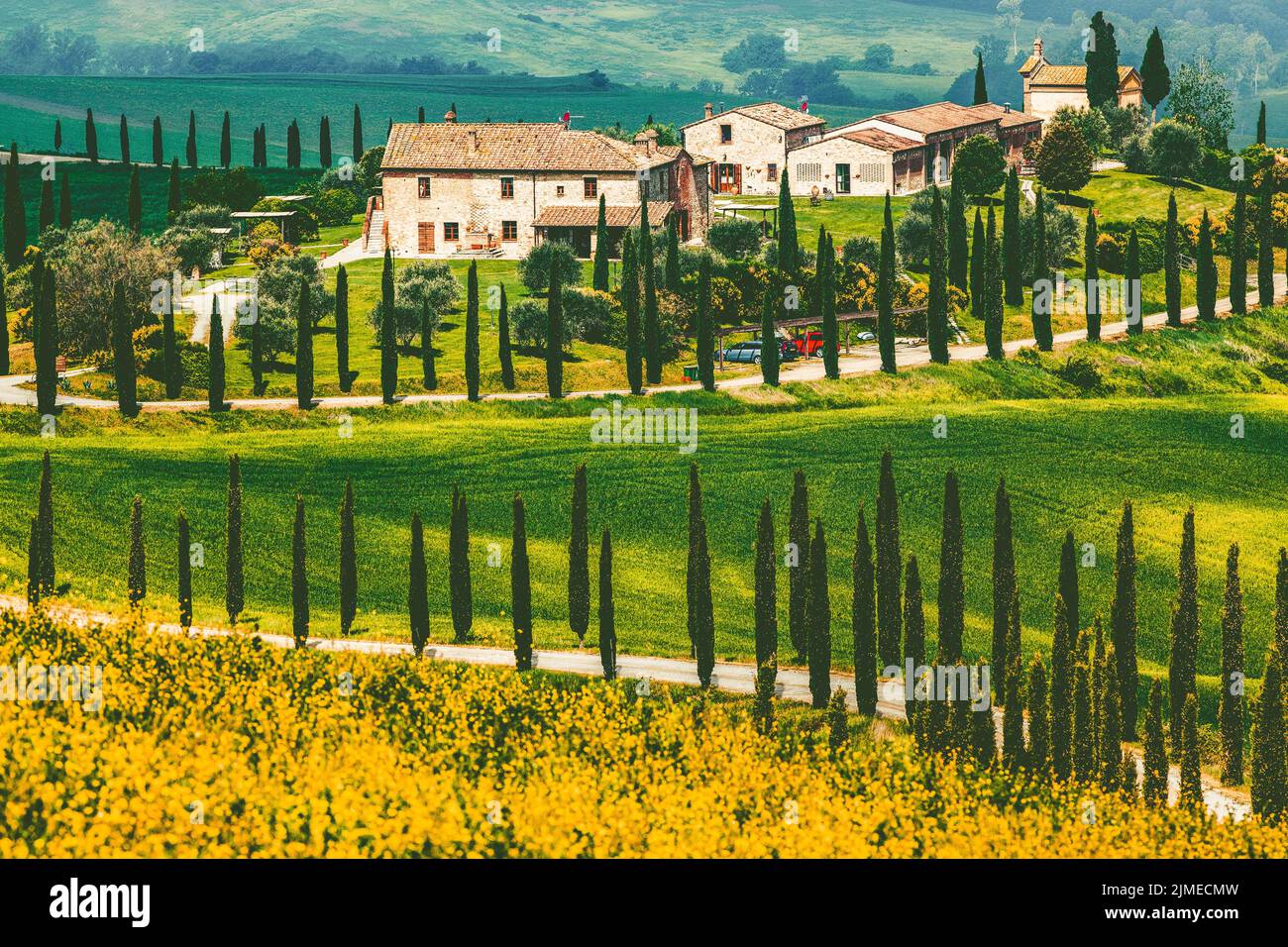 Beautiful panoramic view in tuscany hi-res stock photography and images ...