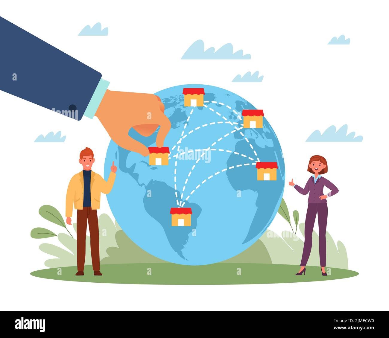 Franchise business model. Cooperation licensing of trademarks, world ...