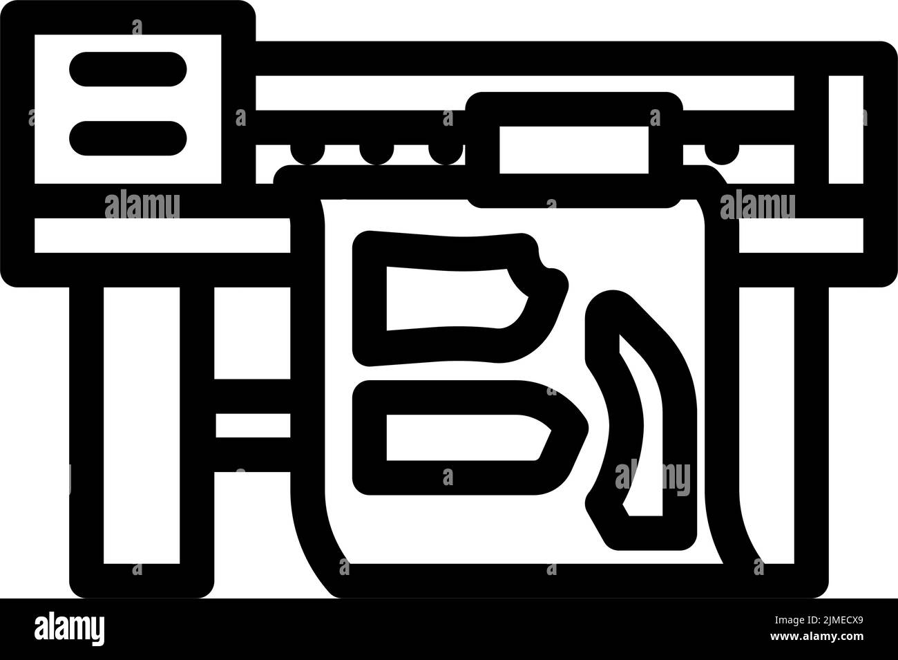 printing on fabric sewing line icon vector illustration Stock Vector ...