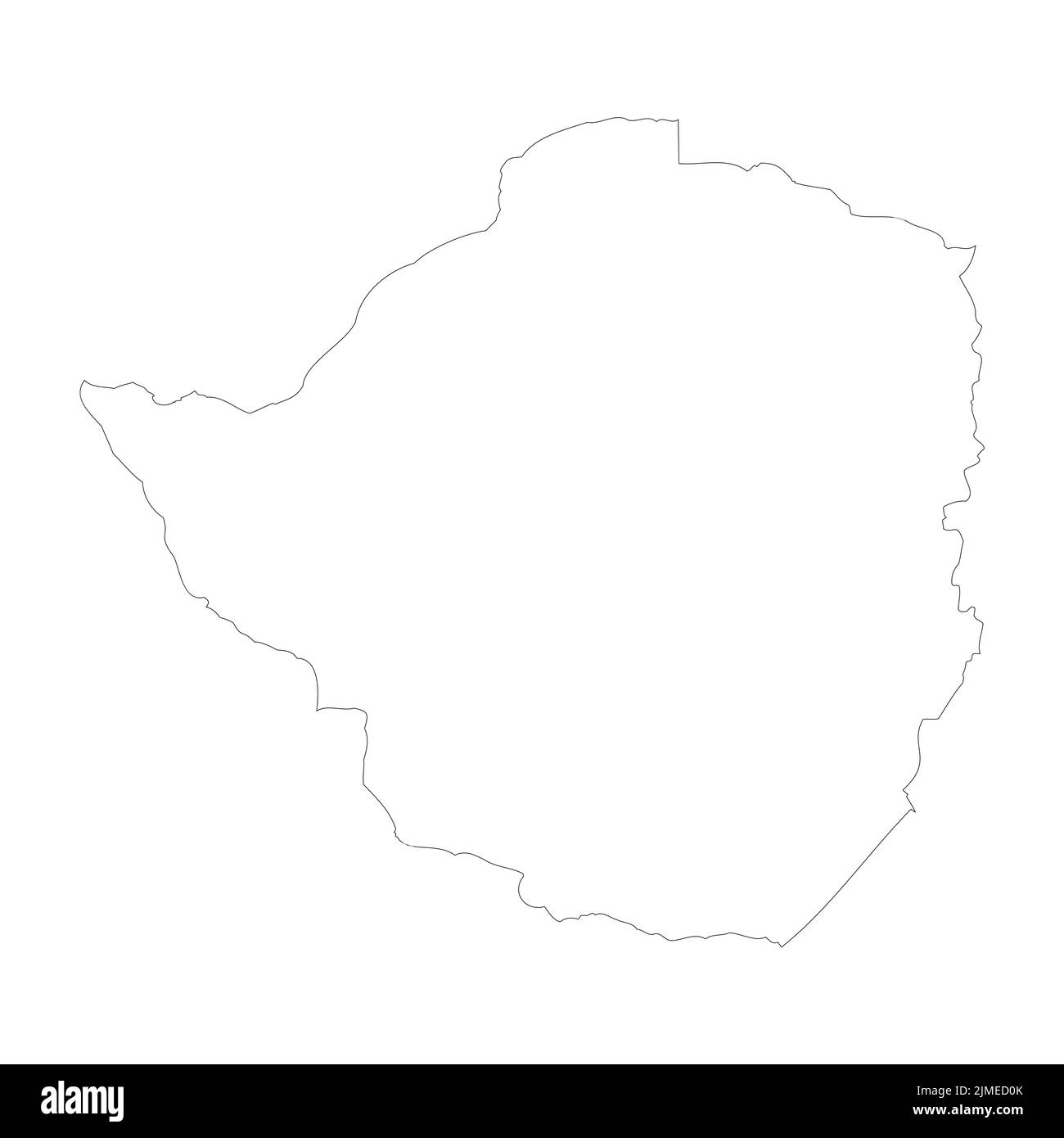 Zimbabwe vector country map outline Stock Vector Image & Art - Alamy