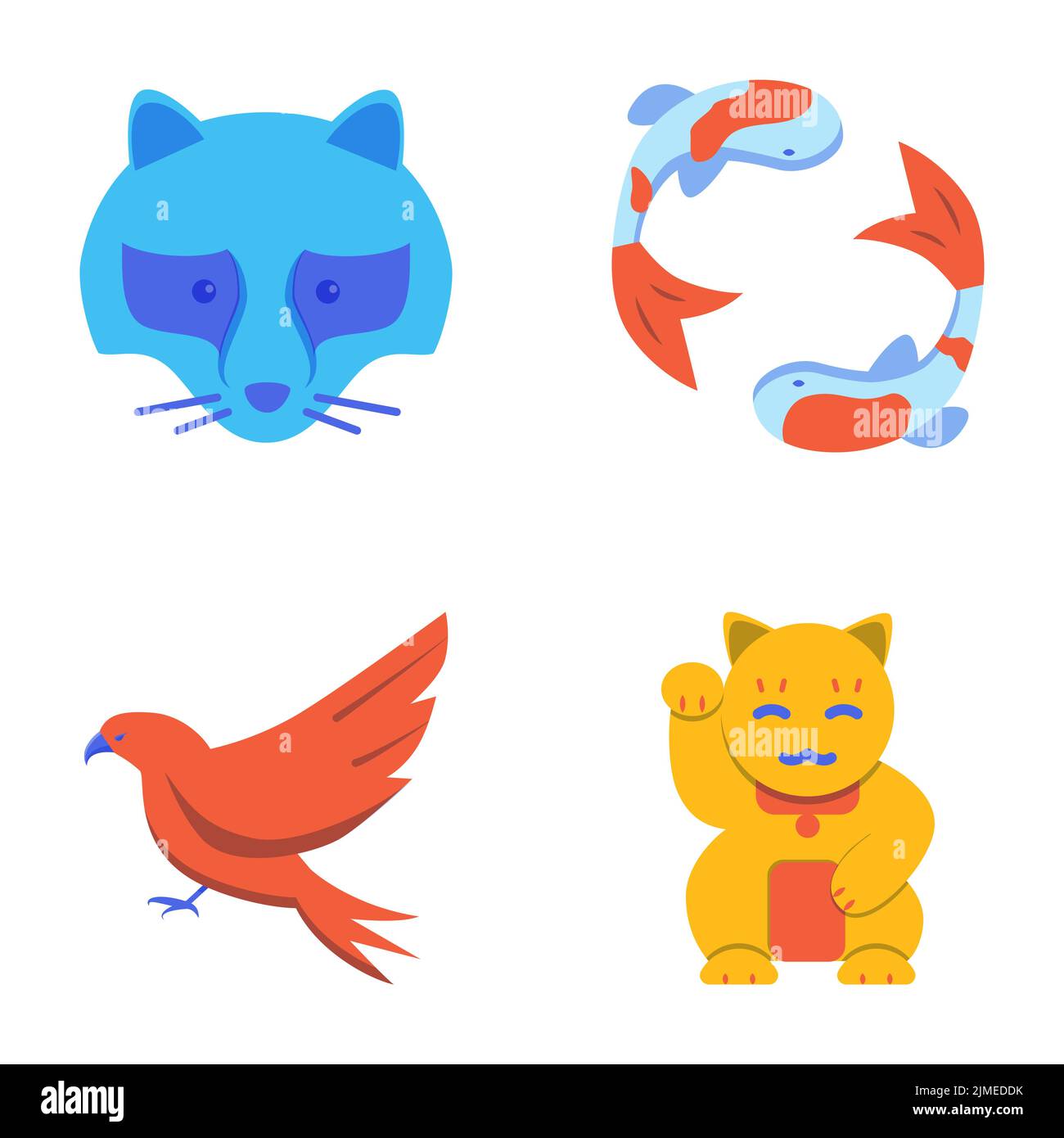 Tanuki icon vector vectors Cut Out Stock Images & Pictures - Alamy
