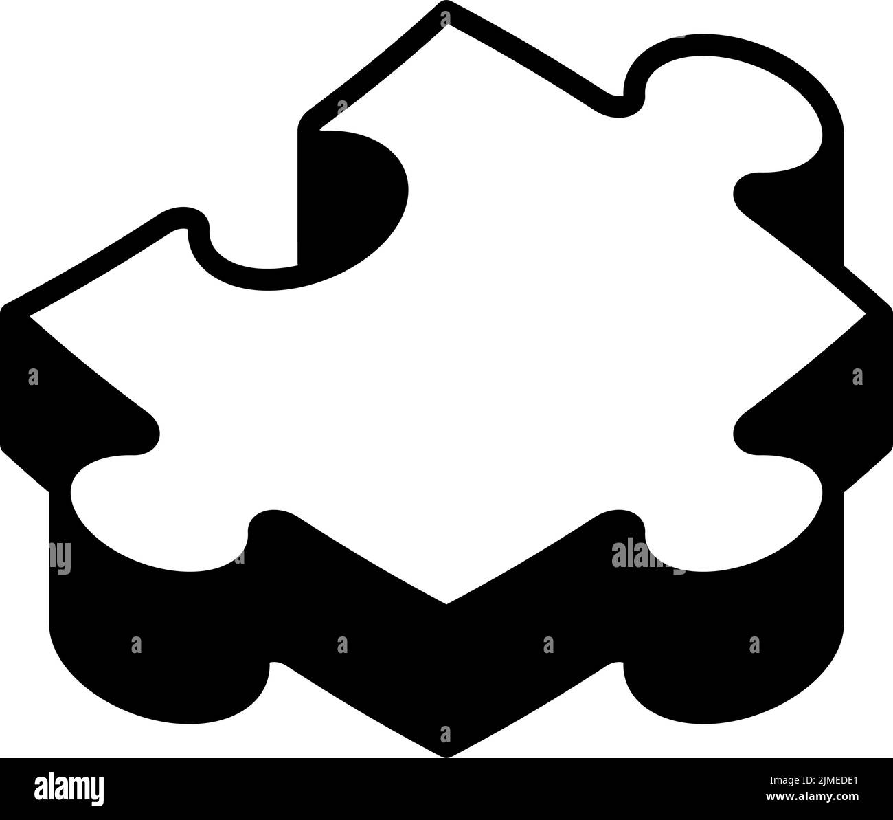 Minimalist jigsaw puzzle piece logo. Editable vector icon Stock Vector ...