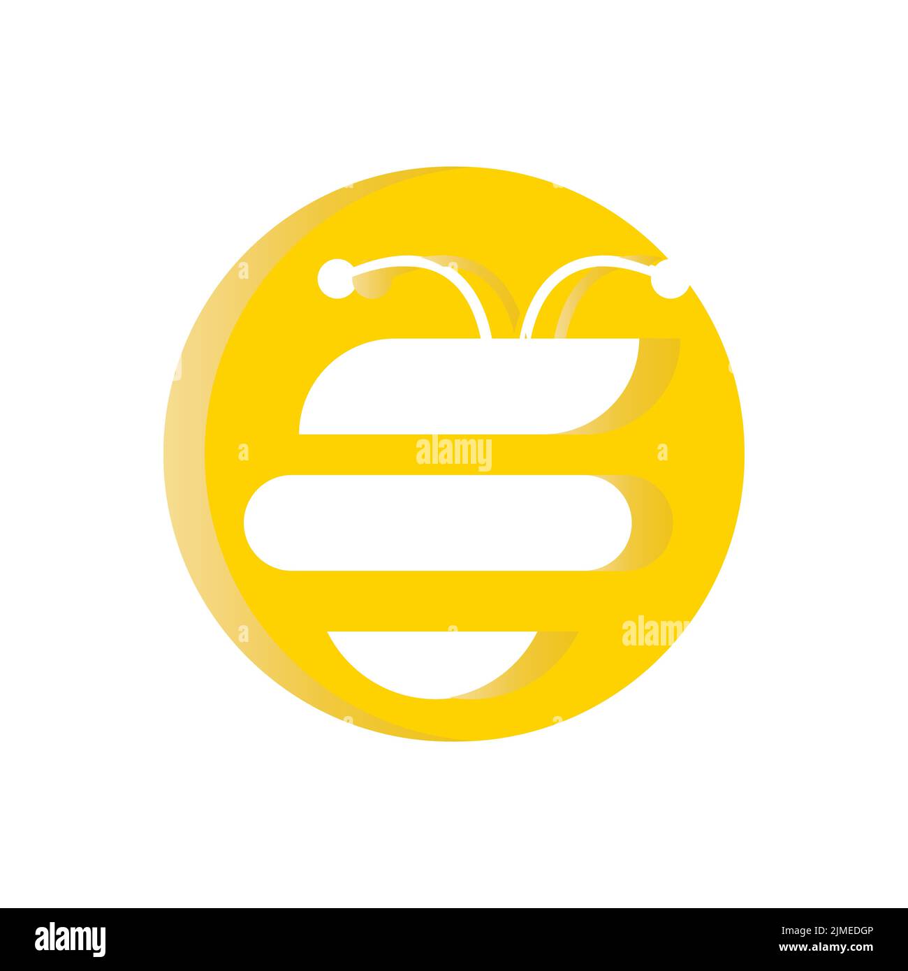 Simple black white bee cartoon hi-res stock photography and images - Alamy