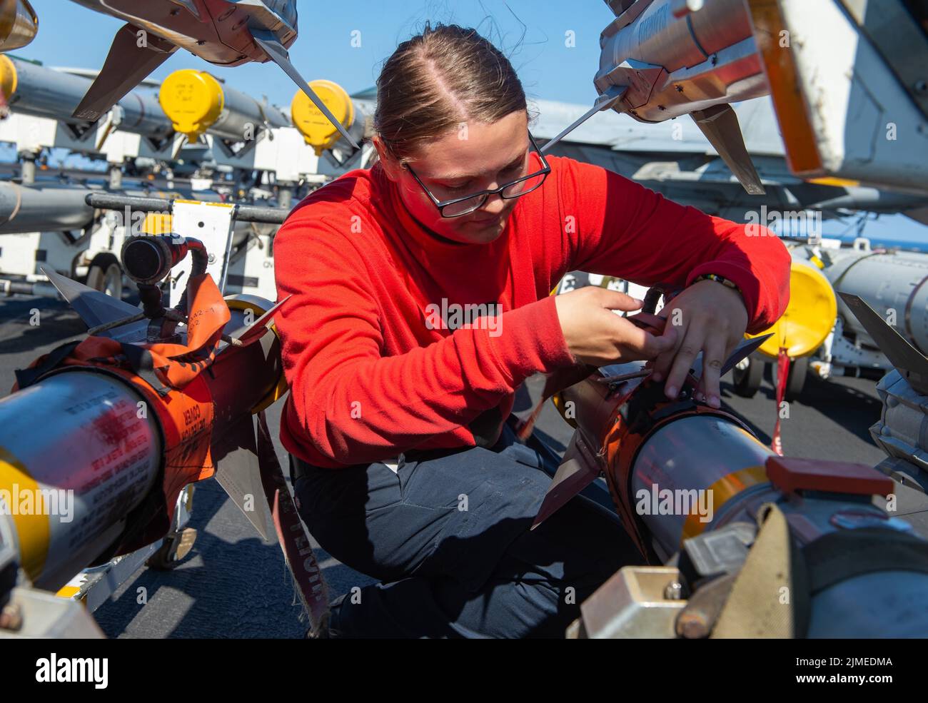 Mediterranean Sea. 4th Aug, 2022. Aviation Ordnanceman Airman Carley ...