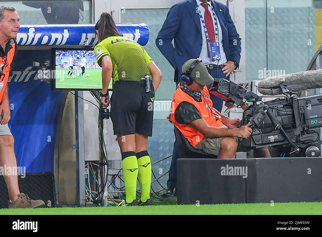 Luigi Ferraris stadium, Genova, Italy, August 05, 2022, The Referee of the match Maria Sole ...