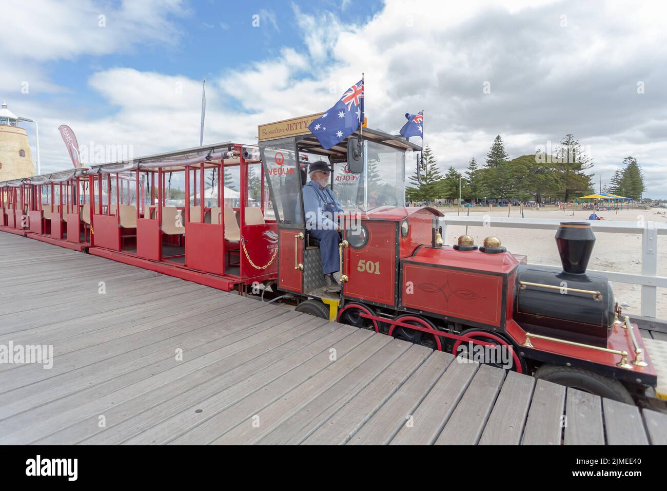 Busselton, Western Australia, Australia, 27th January, 2014, a train is ...