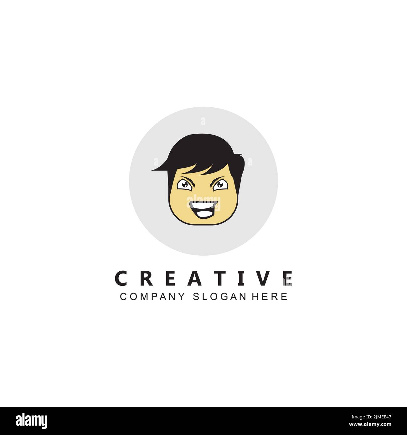 Cartoon character laughing head Cut Out Stock Images & Pictures - Alamy