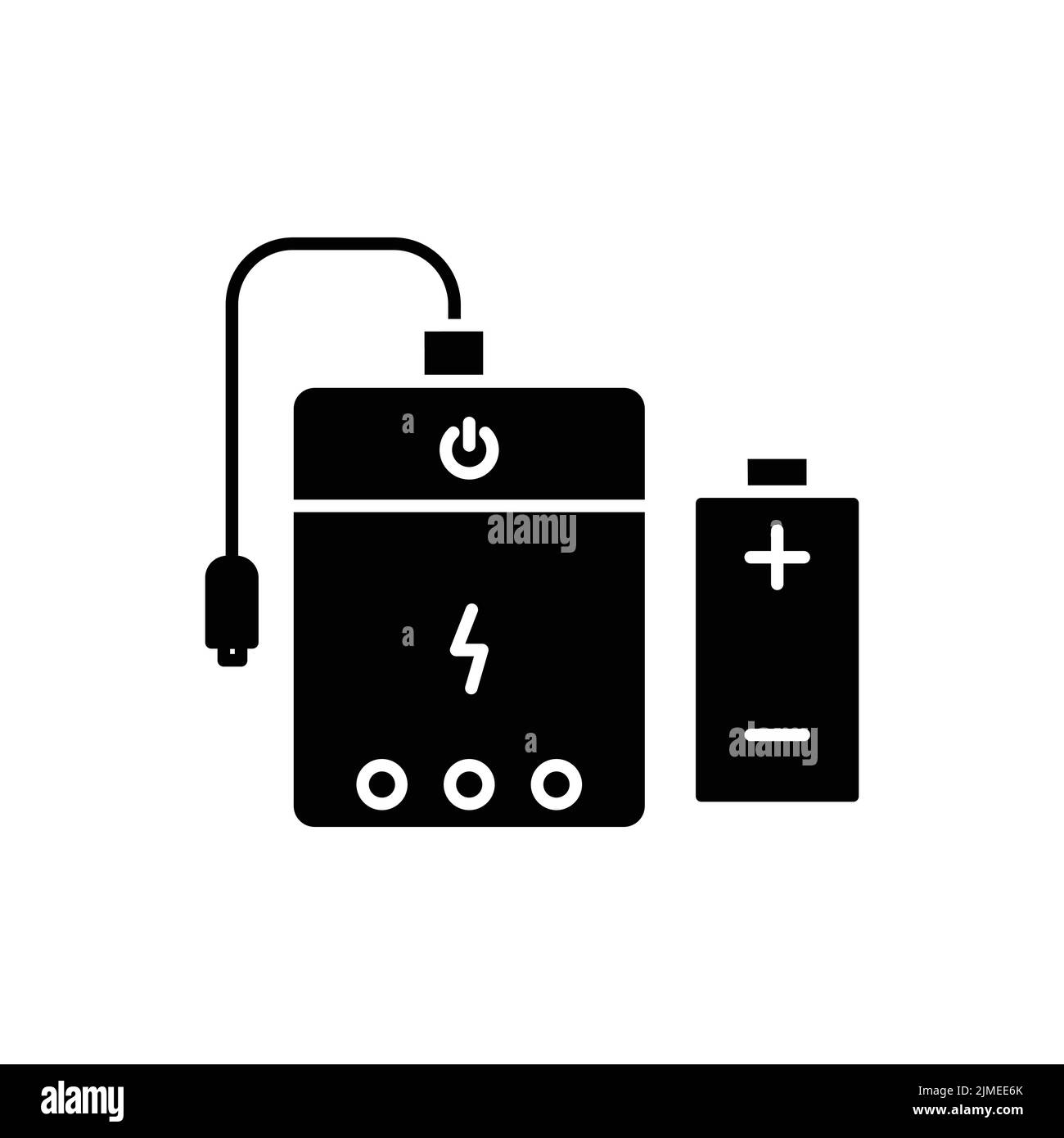 Power bank icon, battery. Icon related to electronic, technology. Glyph ...