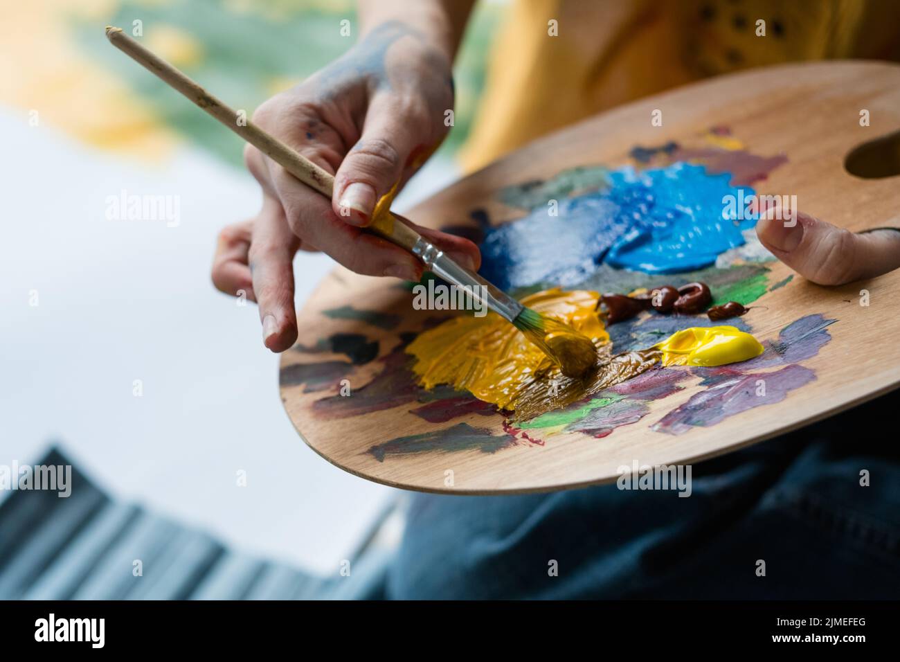 Artist Holding Palette
